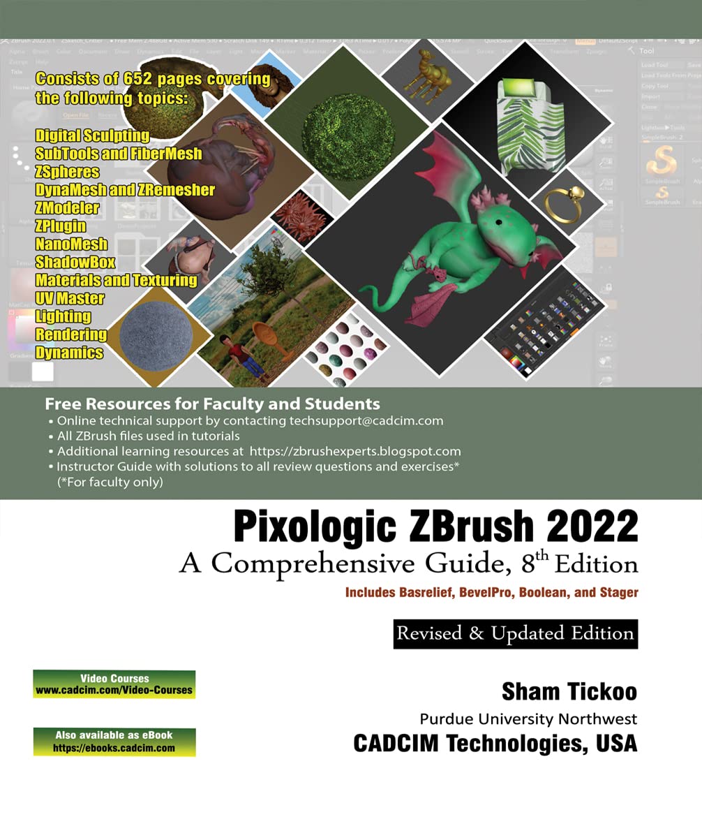 Pixologic ZBrush 2022: A Comprehensive Guide, 8th Edition by Sham ...