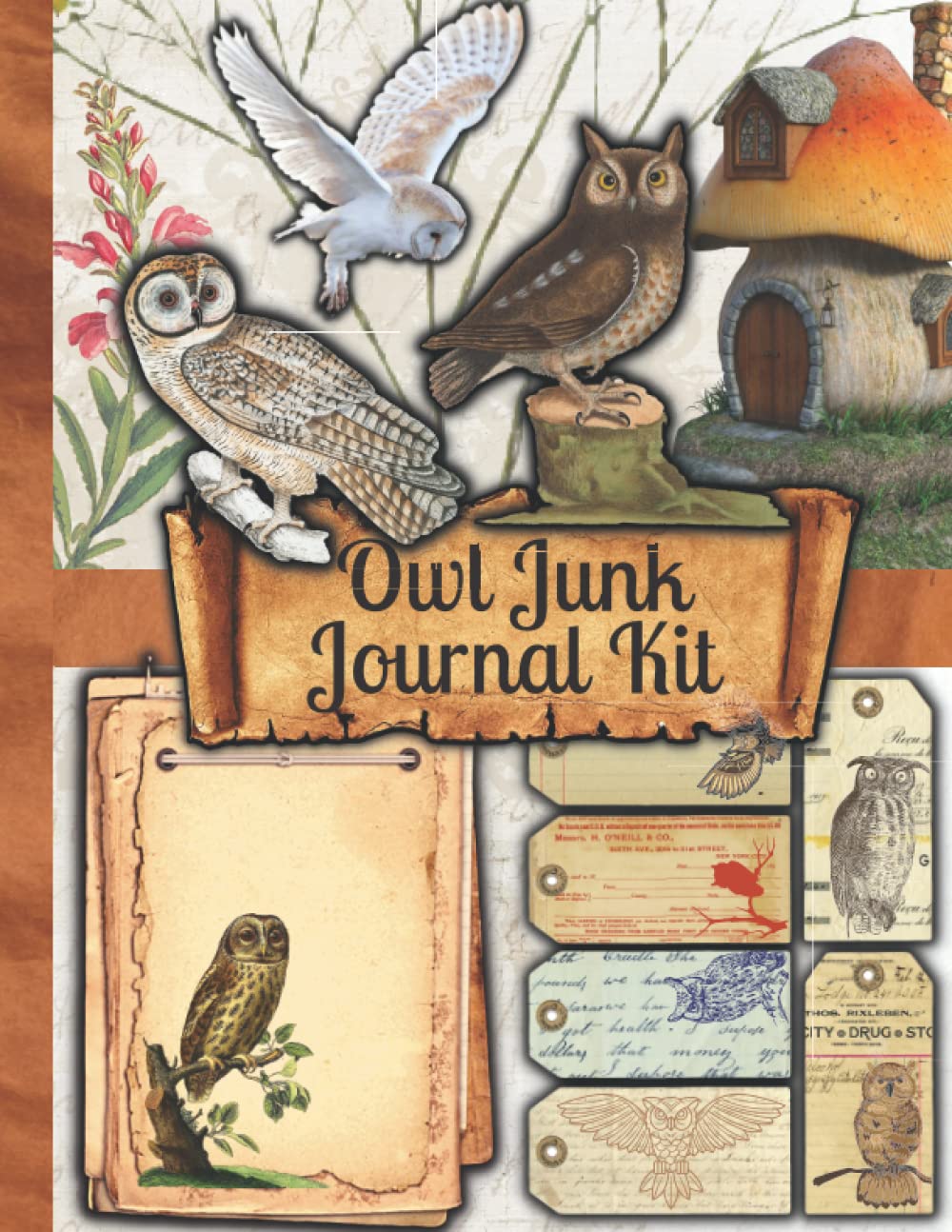 Owl Junk Journal Kit: One-Sided Decorative Paper for Junk Journaling ...