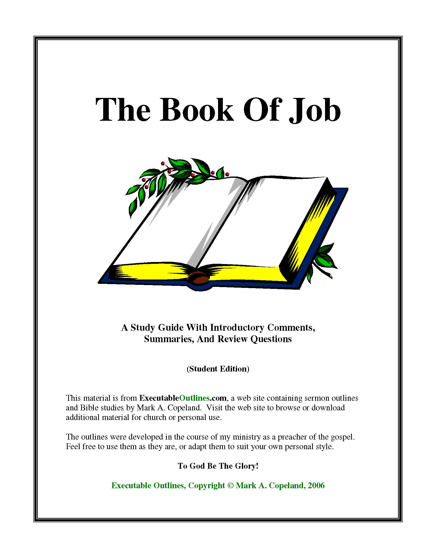 The Book of Job by Mark A. Copeland (Executable Outlines) | Goodreads
