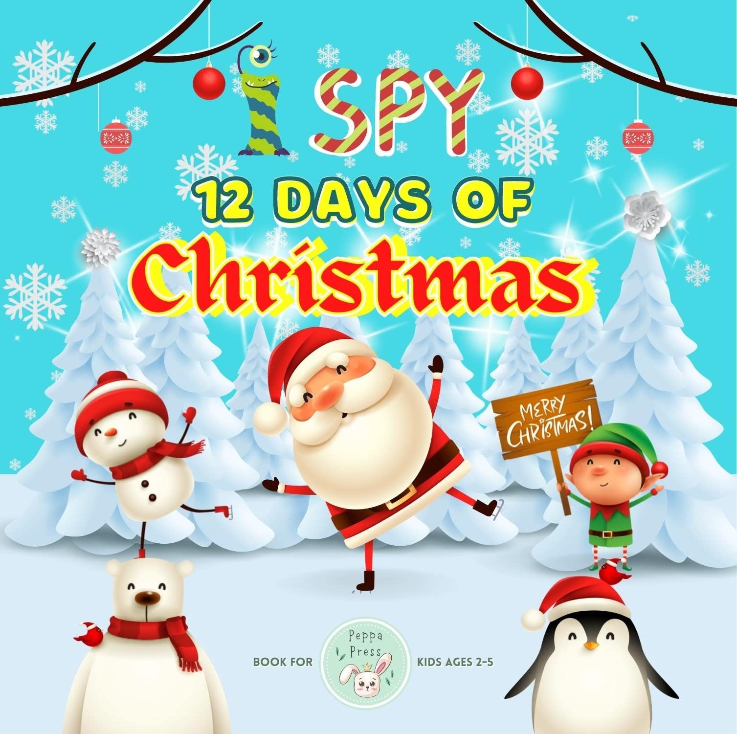 i Spy 12 Days Of Christmas Book For Kids Ages 2-5: Learn The Carol To ...