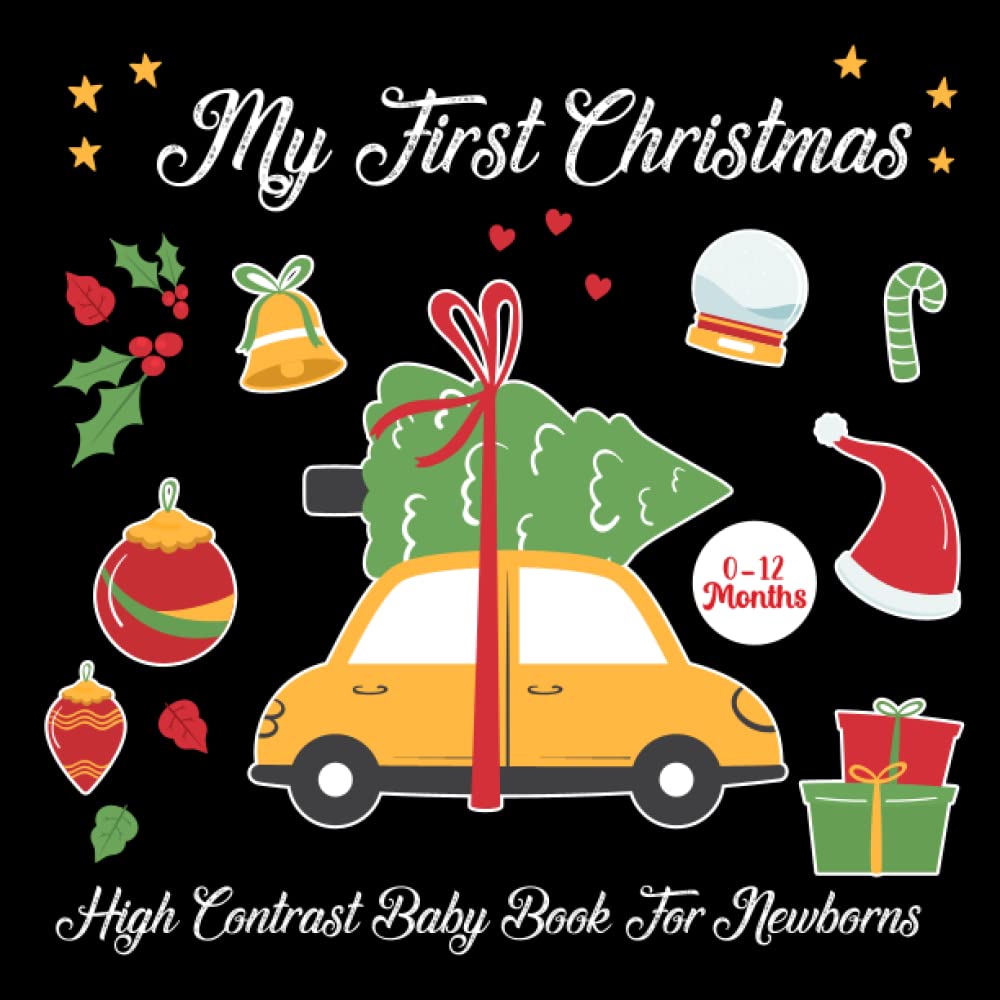 My First Christmas High Contrast Baby Book For Newborns 0-12 Months ...