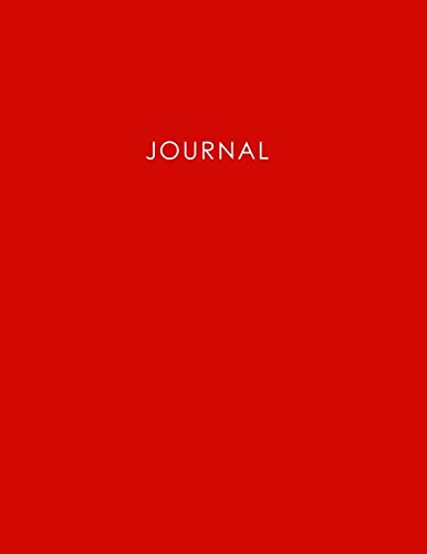 Journal: 400 Page Journal, 8.5x11 inch, Red Notebook, 200 sheets / 400 ...