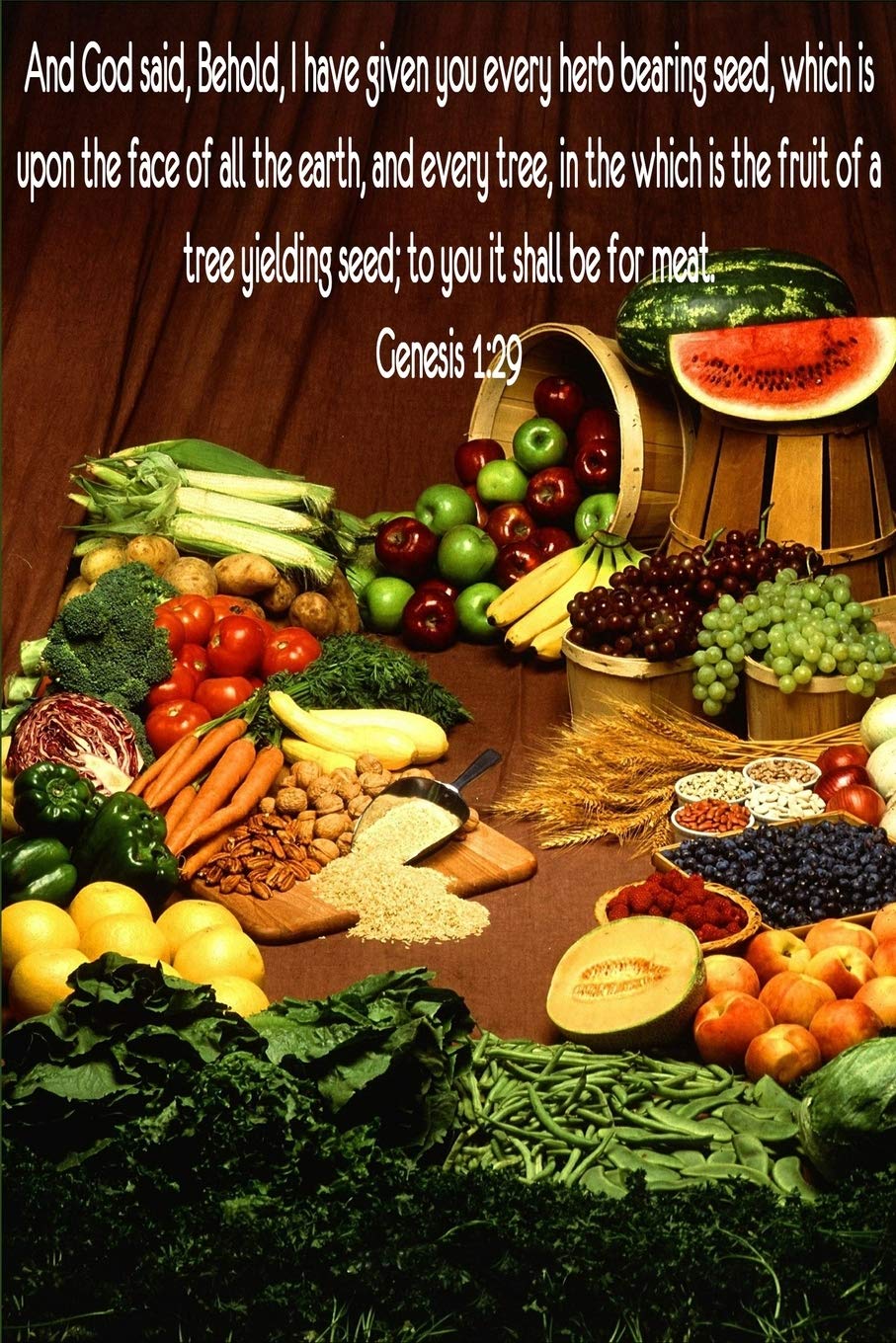 Genesis 1:29 Recipe Book: 6x9 Blank Scripture Cookbook With 120 Recipe ...