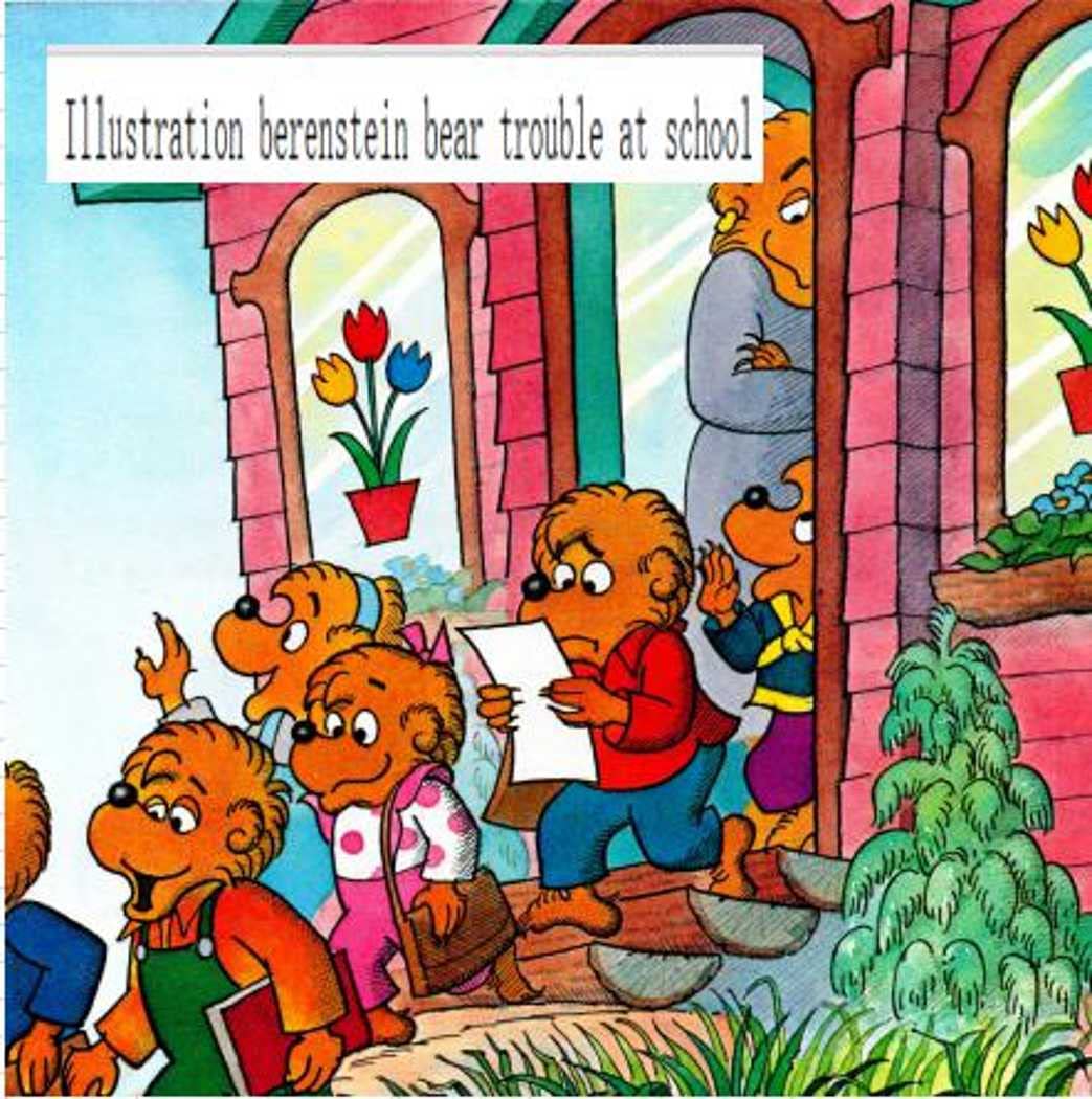 Illustration berenstein bear trouble at school: children's books ages 1 ...