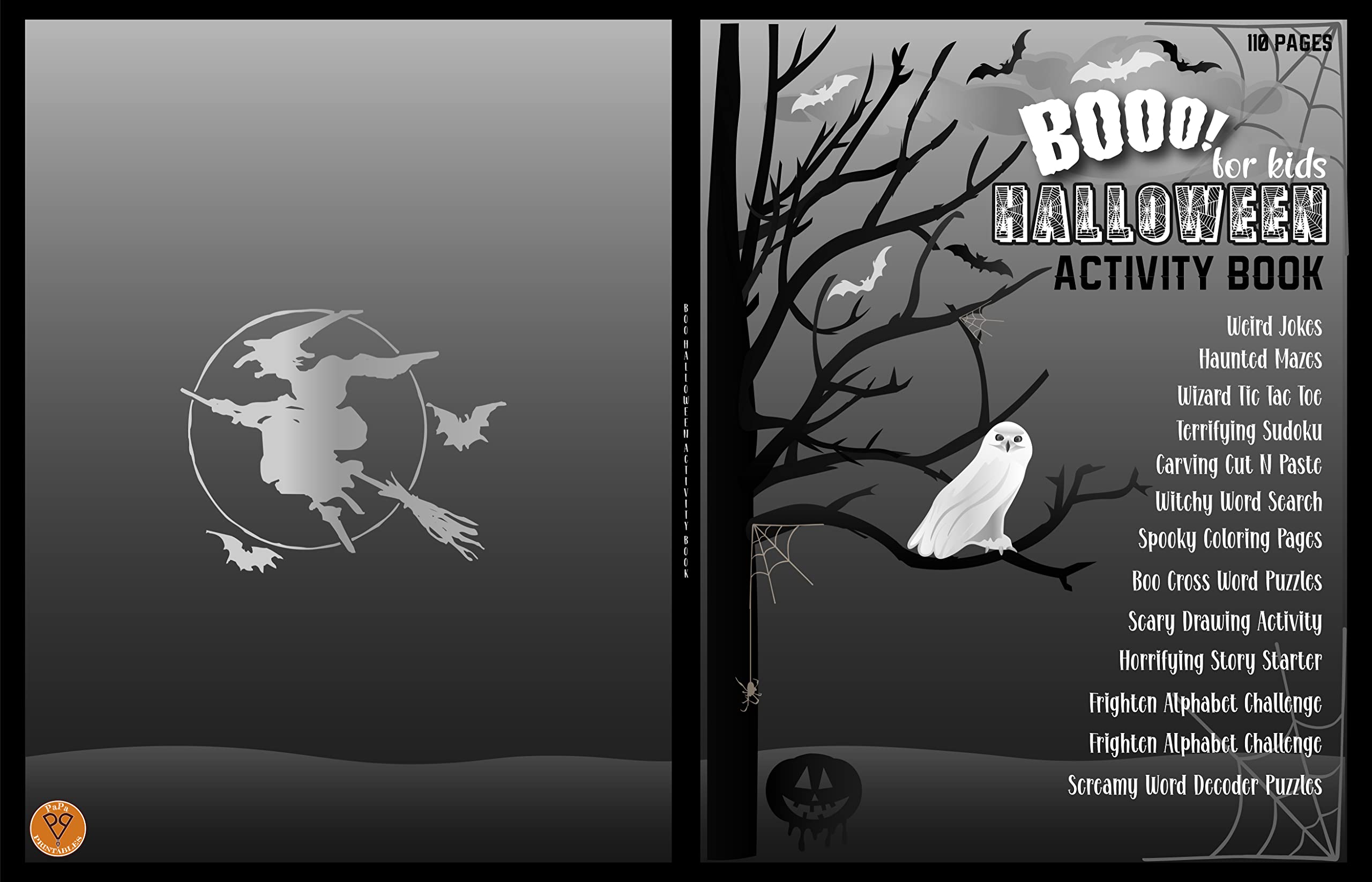 boo halloween activity book for children: horror halloween activity ...