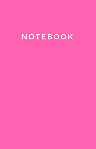 Notebook: Unlined Notebook, 5.5 x 8.5 inches, 110 Pages, Pink Cover by ...