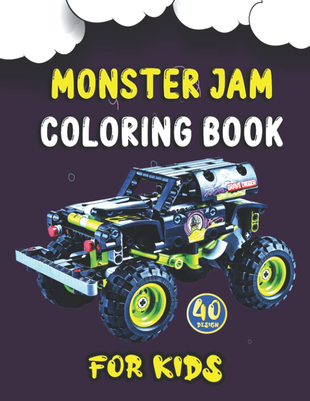 Monster Jam Coloring Book: 40 Coloring Pages for Boys of Monster Trucks ...