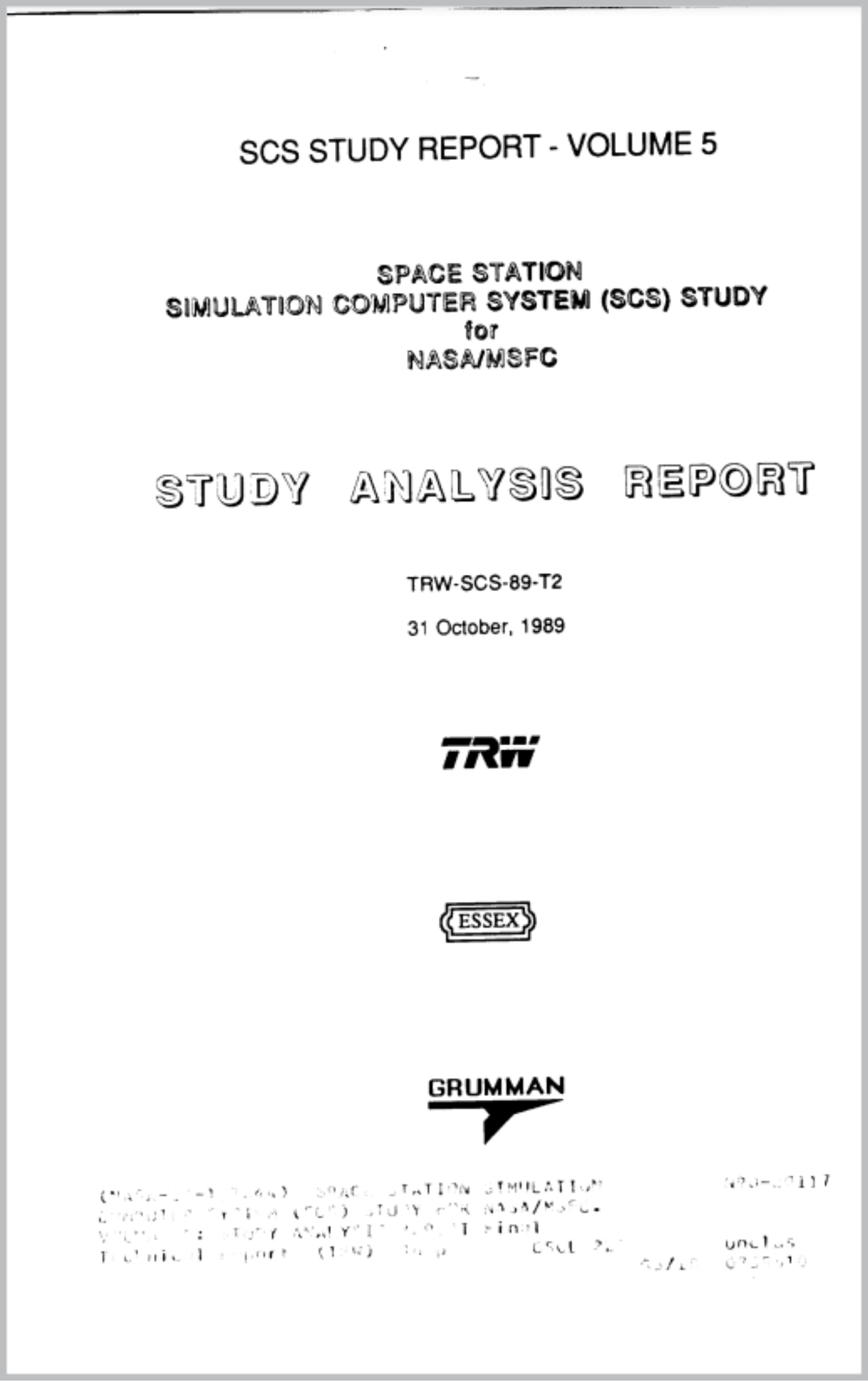 Space Station Simulation Computer System (SCS) Study for NASA/MSFC ...