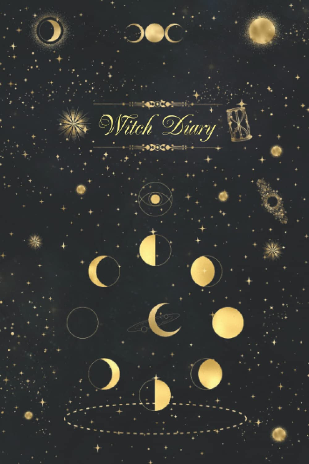 Witch Diary: Witchy Journal - Blank Lined Wicca Notebook With Moon And ...
