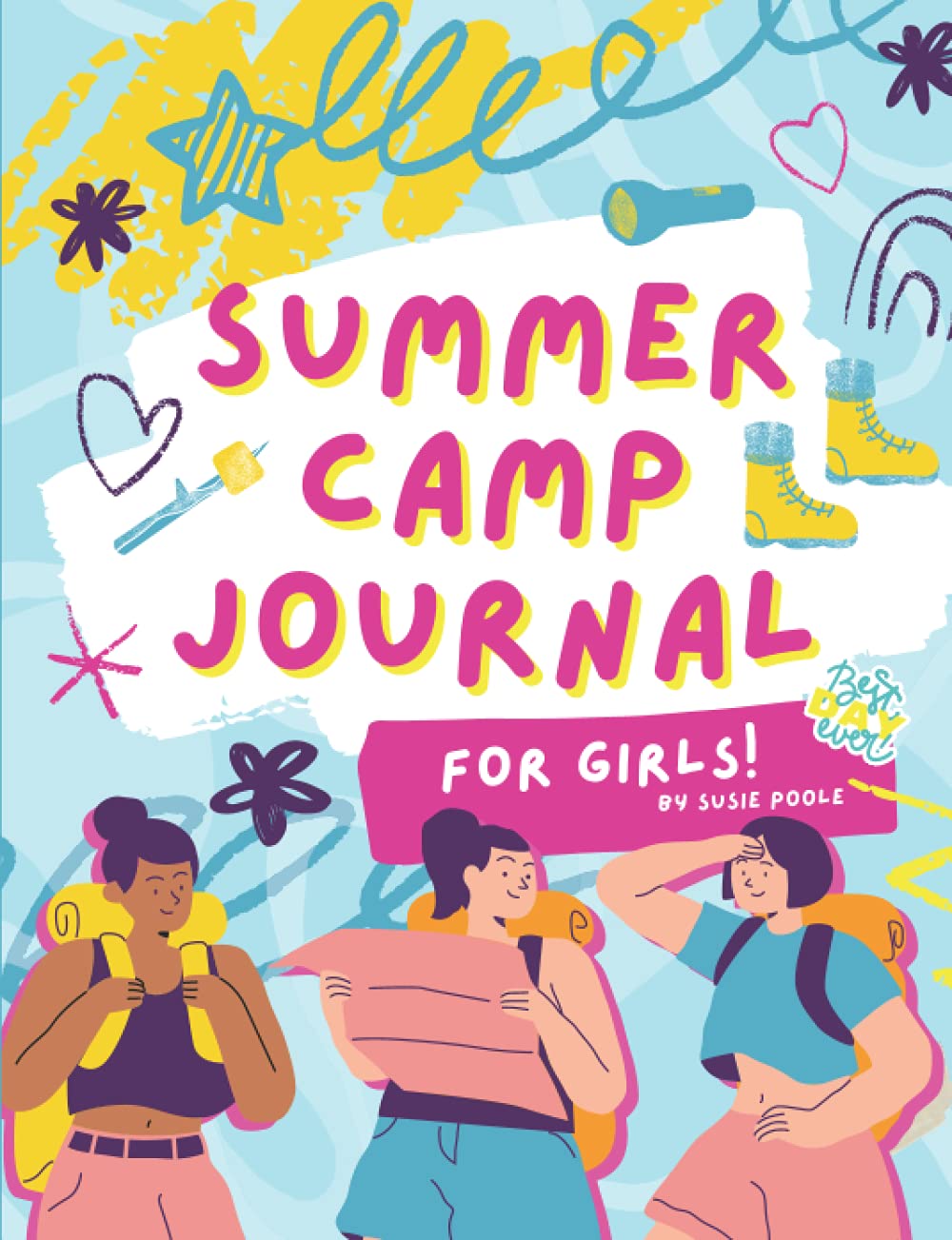 Summer Camp Journal for Girls: 8-Week Daily Diary with Writing Prompts ...