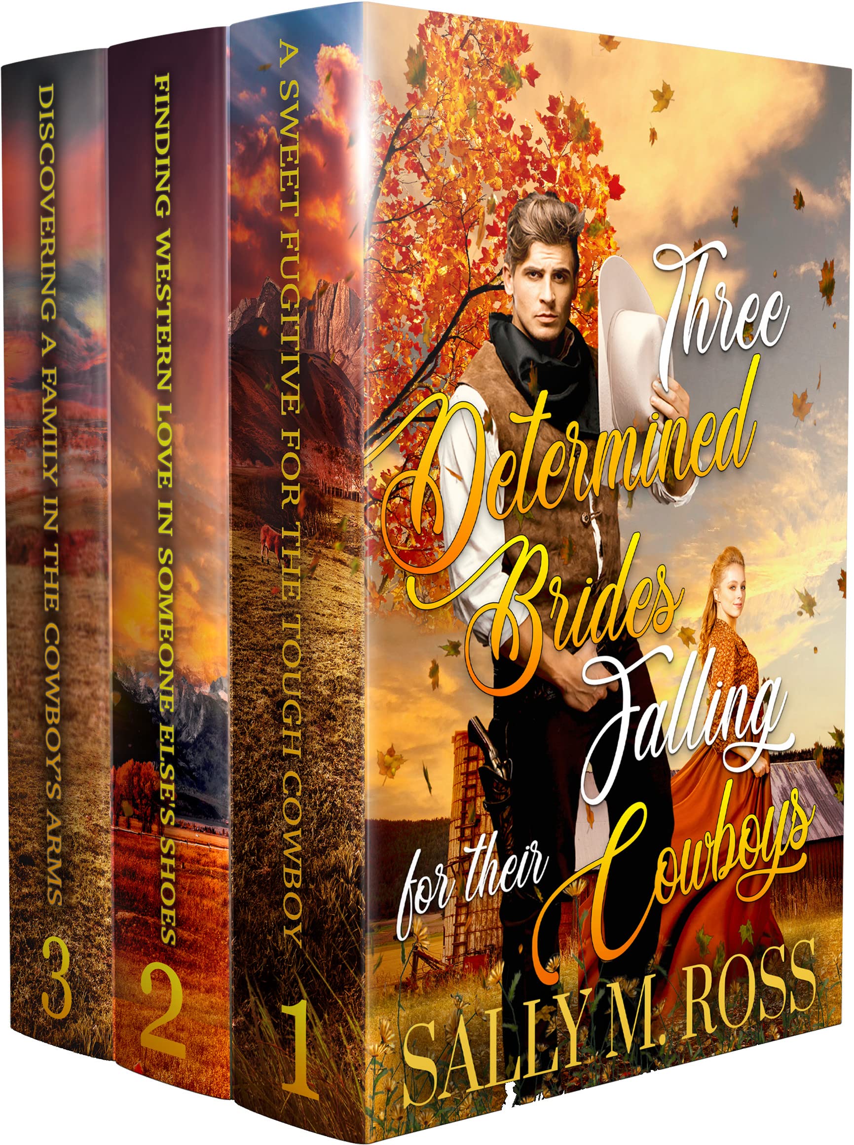 Three Determined Brides Falling for their Cowboys: A Western Historical Romance Book Collection ...
