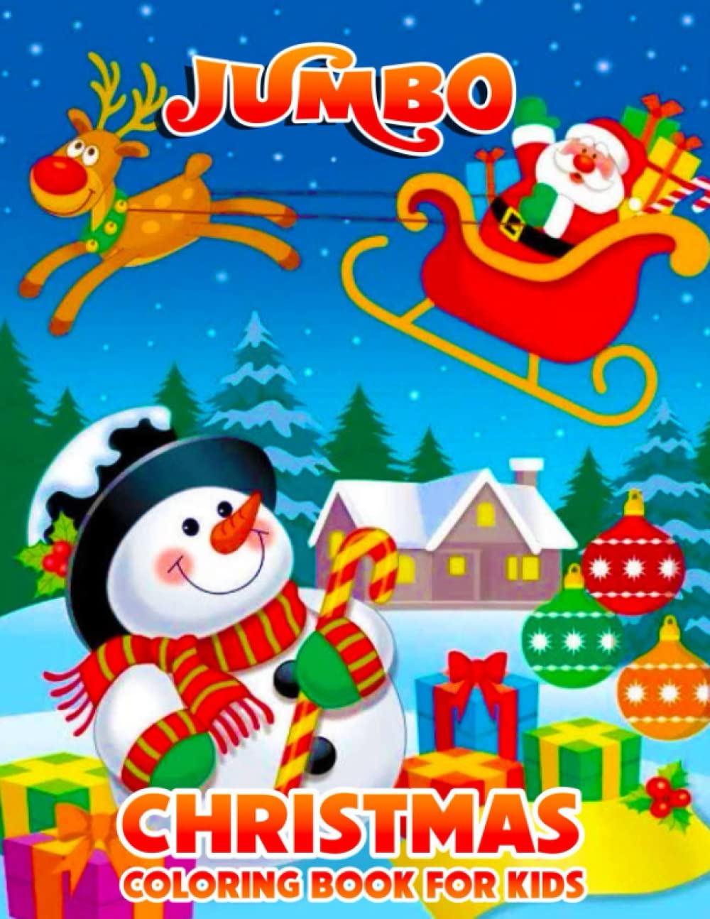 Jumbo Christmas Coloring Book: The Big Christmas Coloring Book For Kids ...