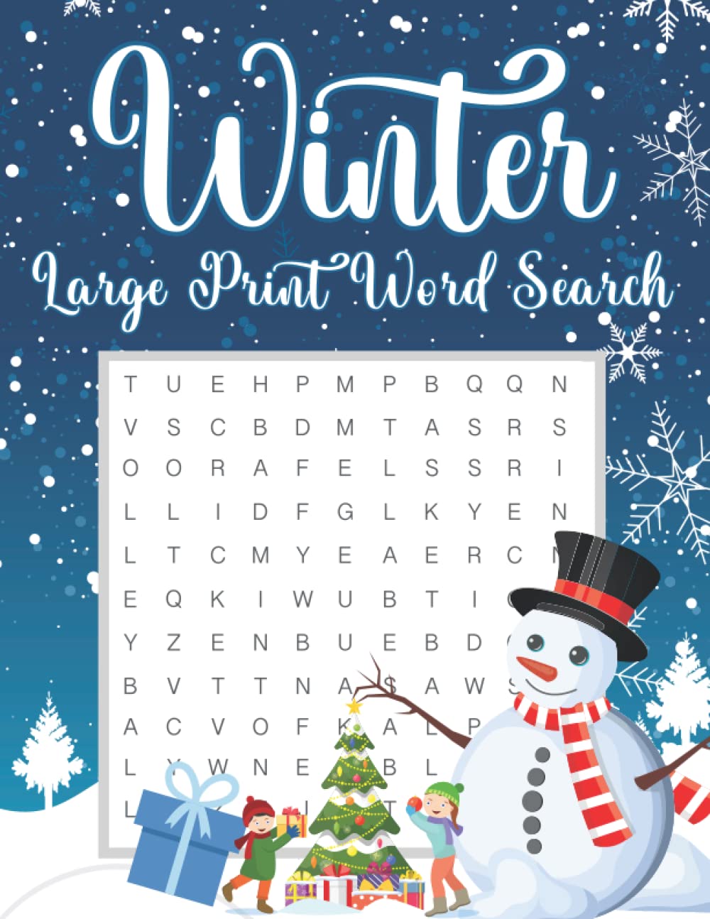 Winter Large Print Word Search: Fun Winter Season Puzzle! Over 800 ...
