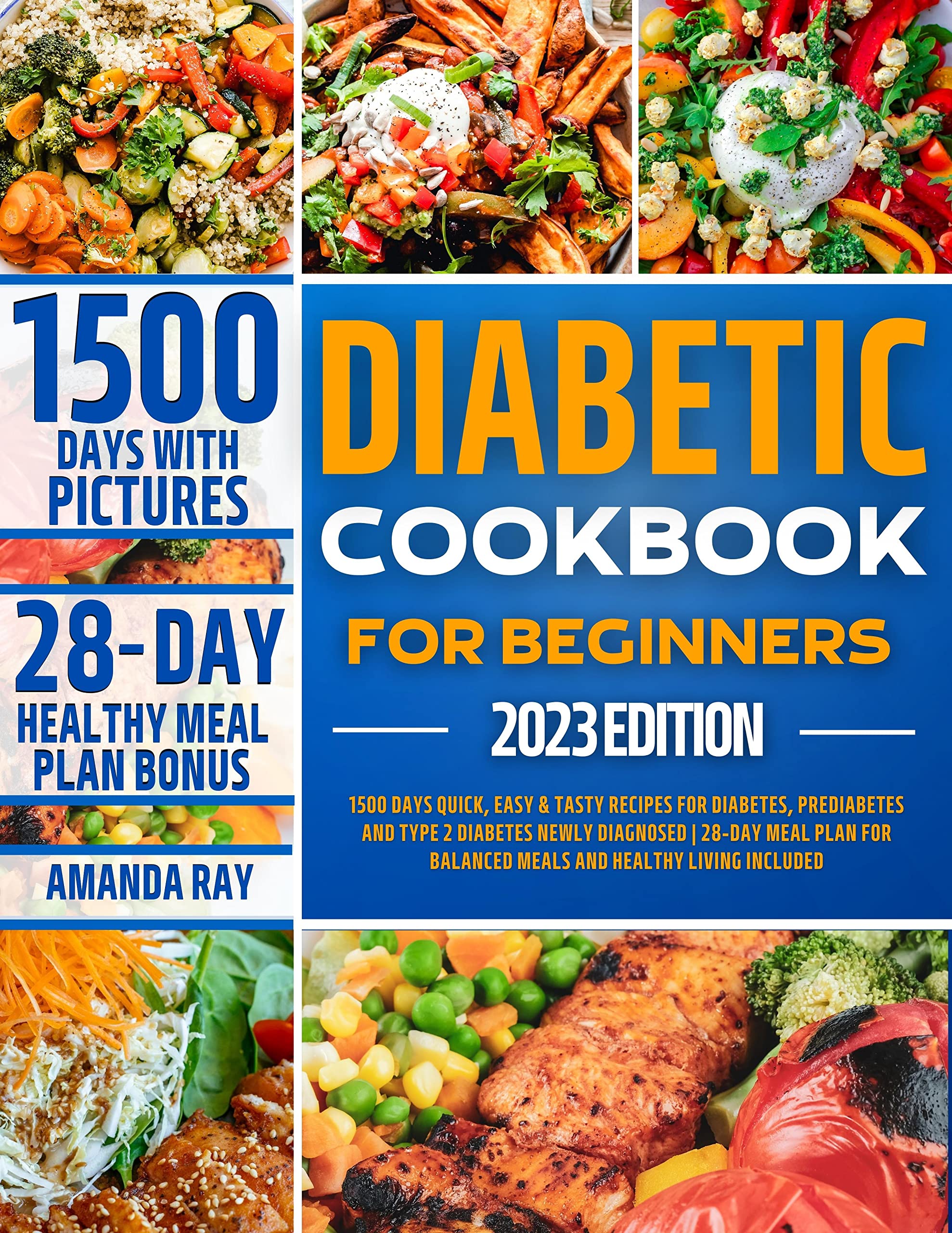Diabetic Diet Cookbook for Beginners: 1900 Days Quick, Easy & Tasty ...