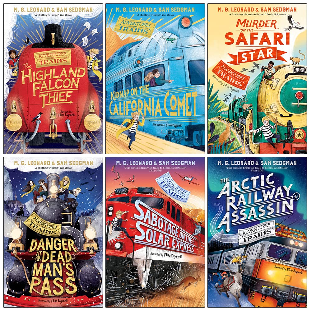 Adventures on Trains Series 6 Books Collection Set By M. G. Leonard ...