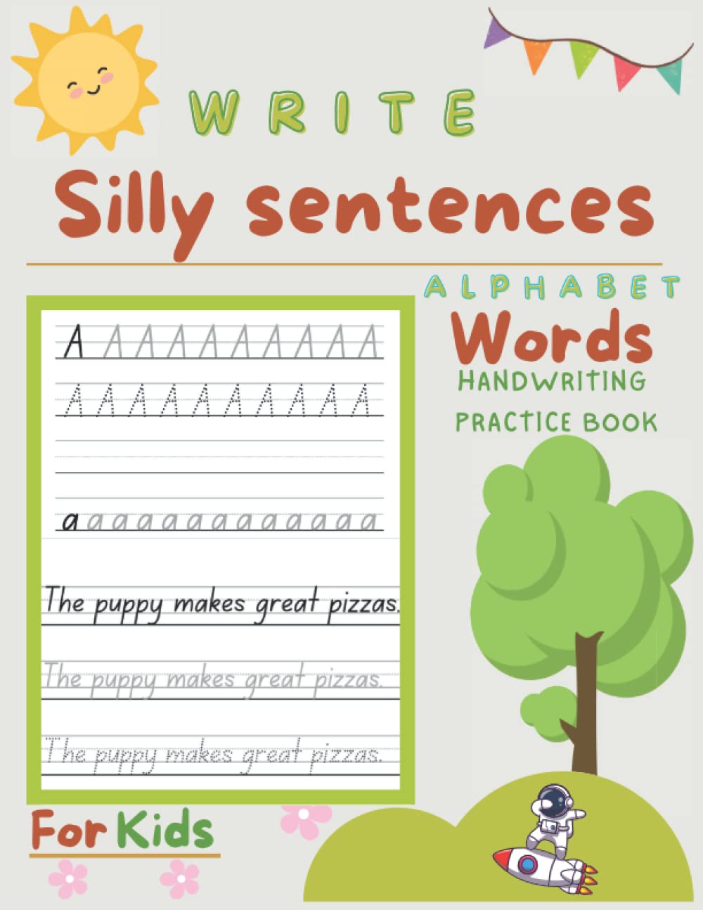 Handwriting Practice Book for Kids silly sentences letters & words AGES ...
