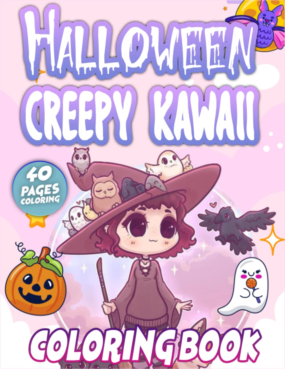 Creepy Kawaii Halloween Coloring Book: Creepy and Spooky Halloween ...