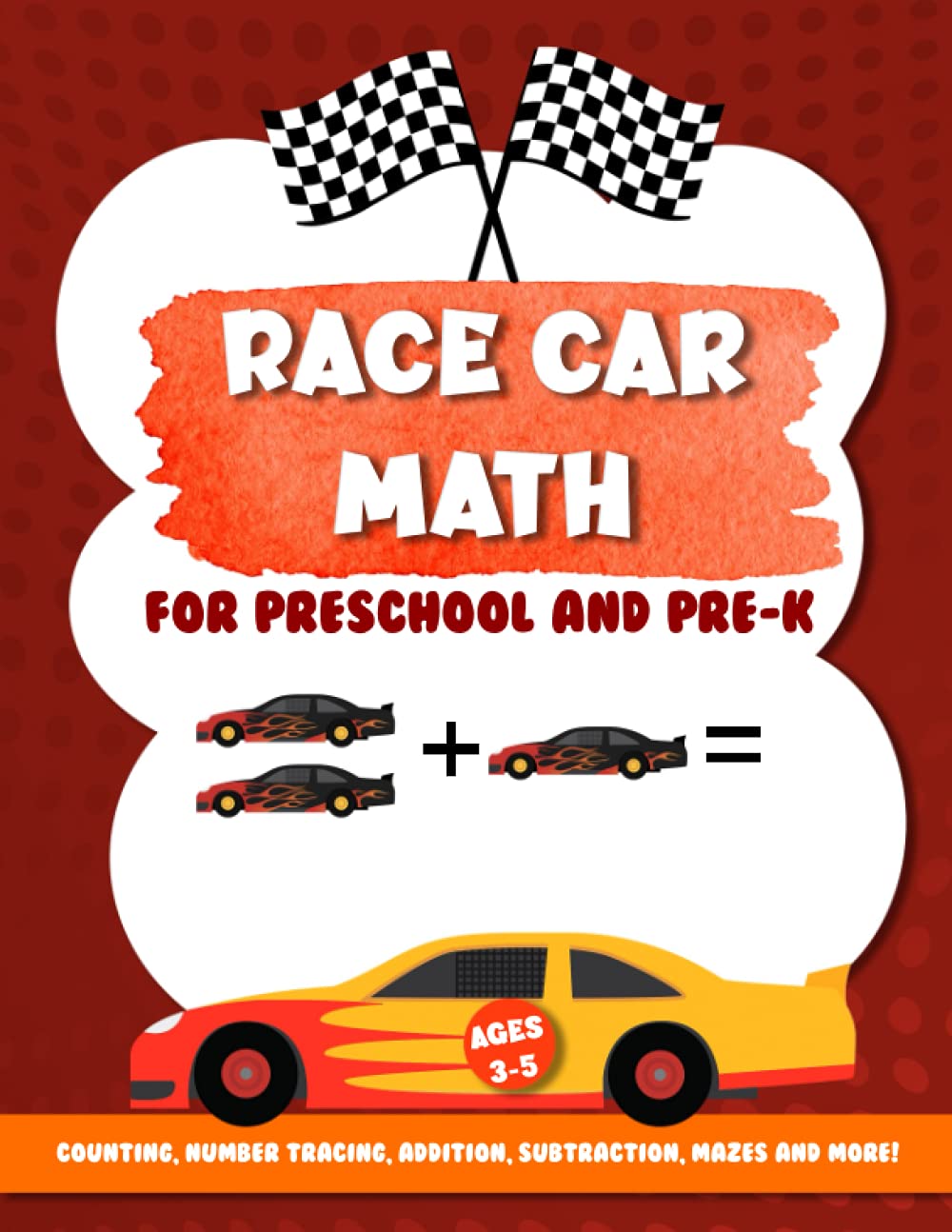 Race Car Math for Preschool and Pre-K: Counting, number tracing ...