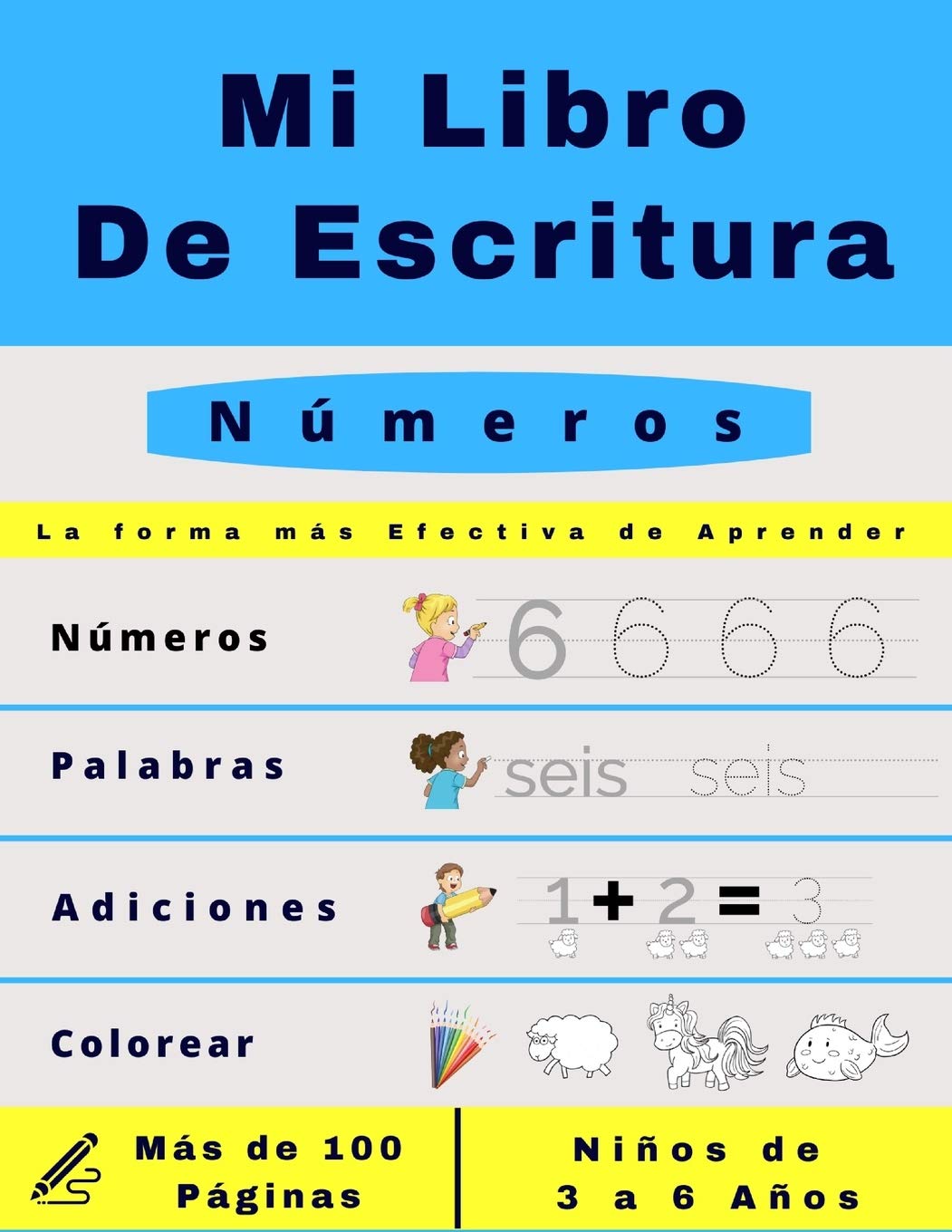 Mi Libro De Escritura Números: Libro de actividades para niños: A ...