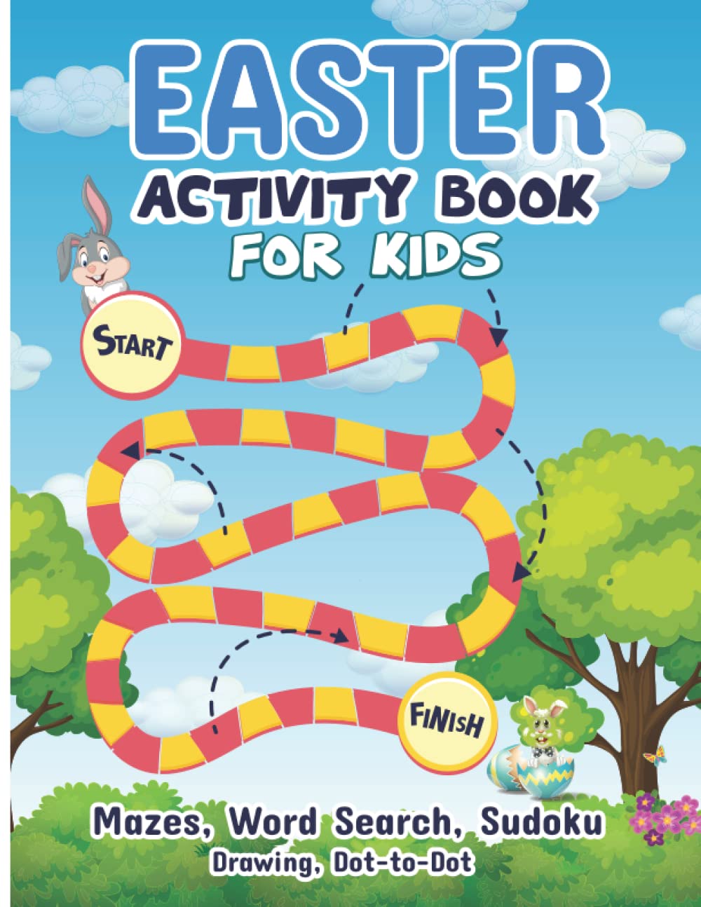 Easter Activity Book For Kids Mazes, Word Search, Sudoku, Drawing, Dot ...