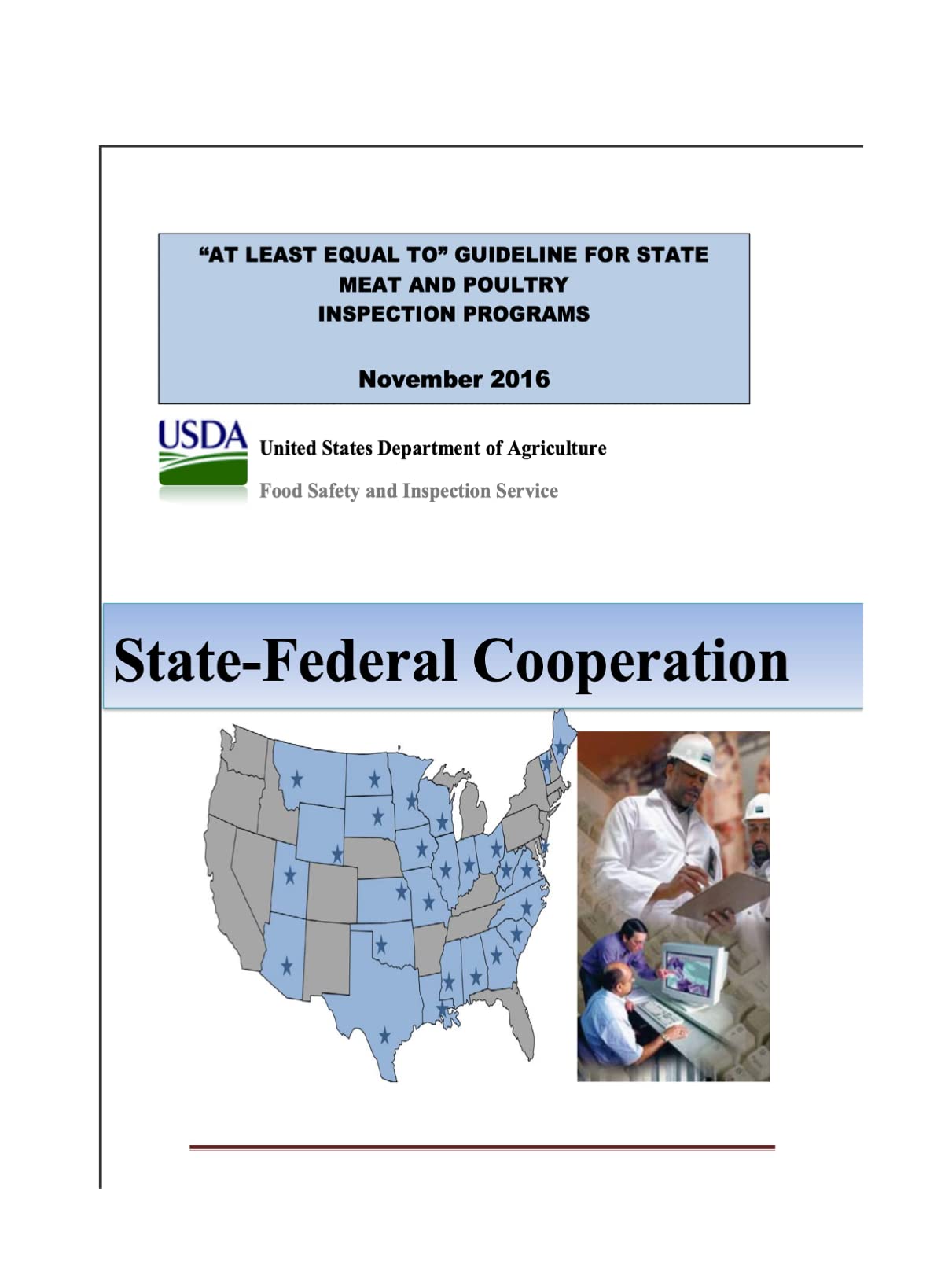 “At Least Equal To” Guideline for State Meat and Poultry Inspection ...