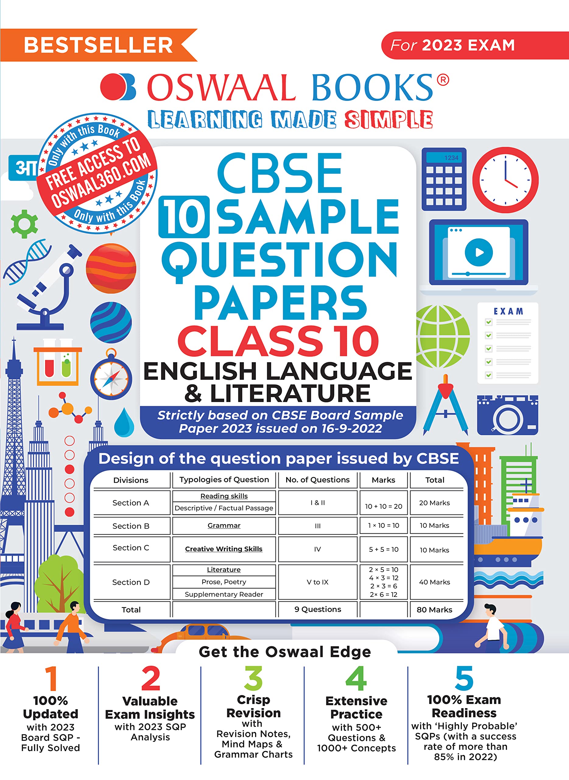 Oswaal CBSE Sample Question Papers Class 10 English Language ...