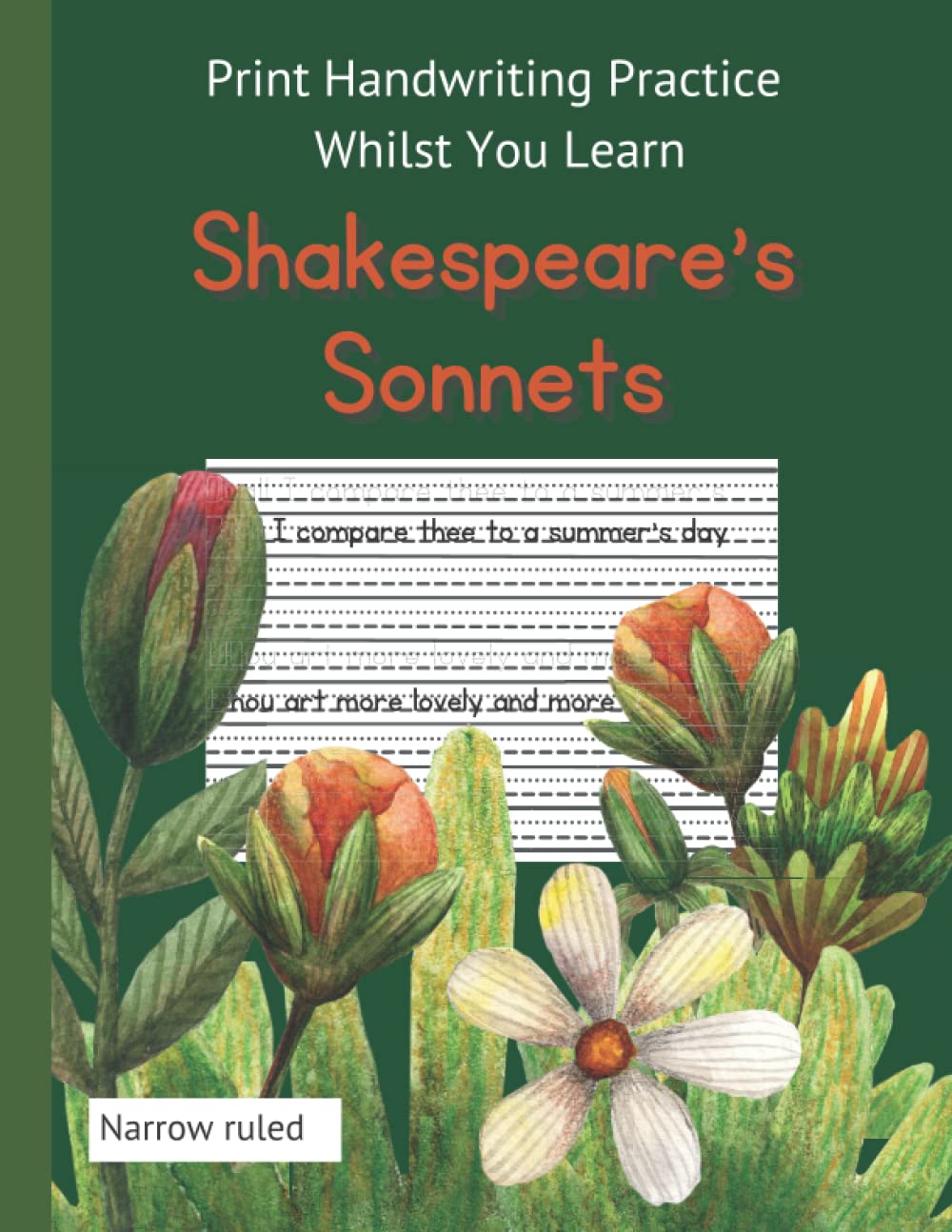 Print Handwriting Practice Whilst You Learn Shakespeare's Sonnets: A ...
