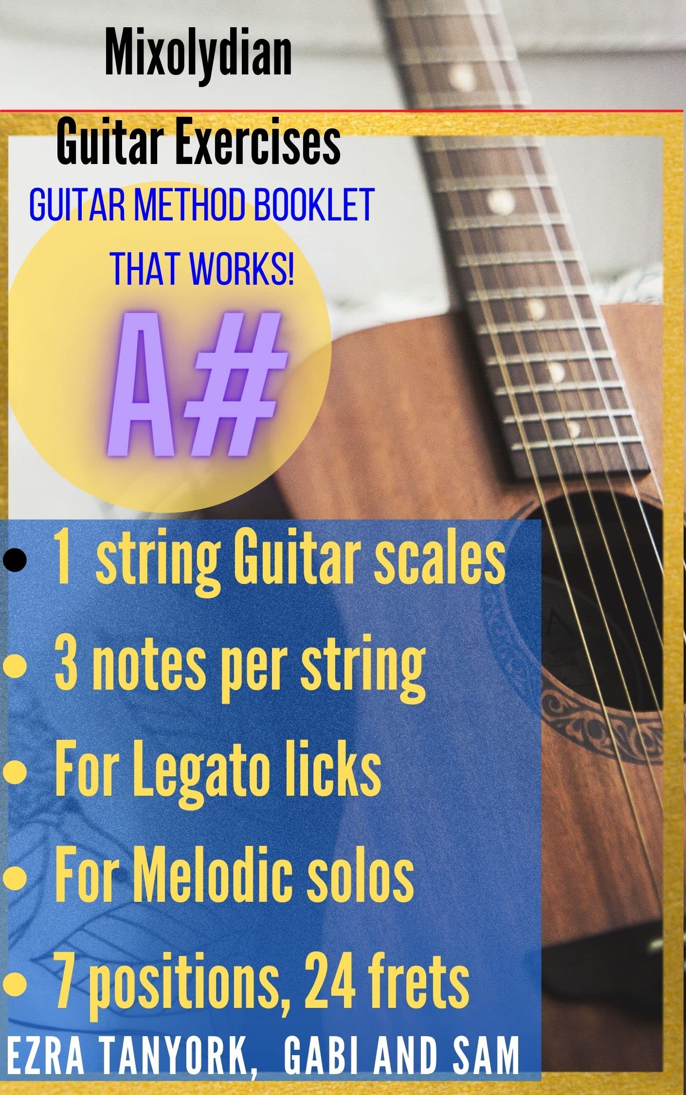 A# Mixolydian - 1 string guitar scale: Play 1 string scales on guitar ...