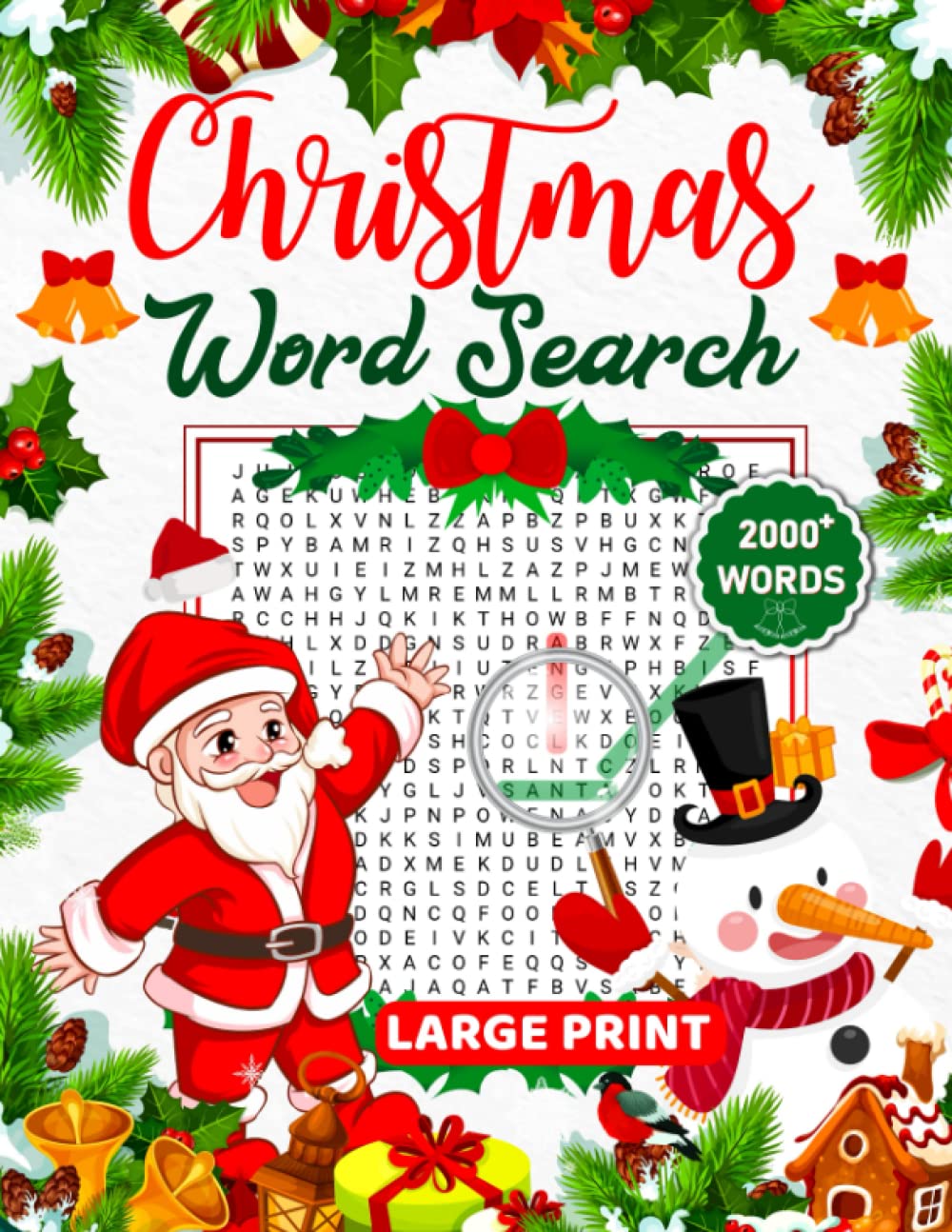 Christmas Large Print Word Search for Adults: Christmas Themed Over ...
