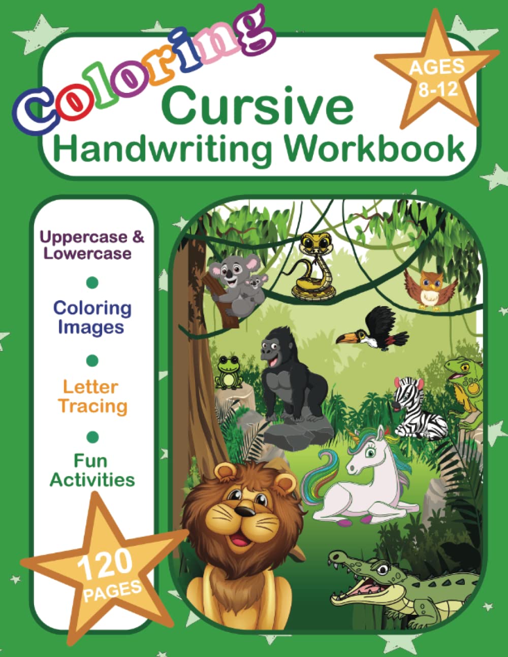 Cursive Handwriting Workbook for Kids Ages 8-12: Letter Tracing ...