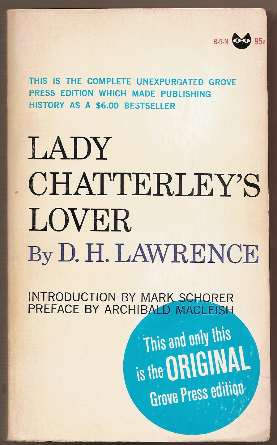 Lady Chatterley’s Lover an Evergreen Black Cat Book by D.H. Lawrence ...