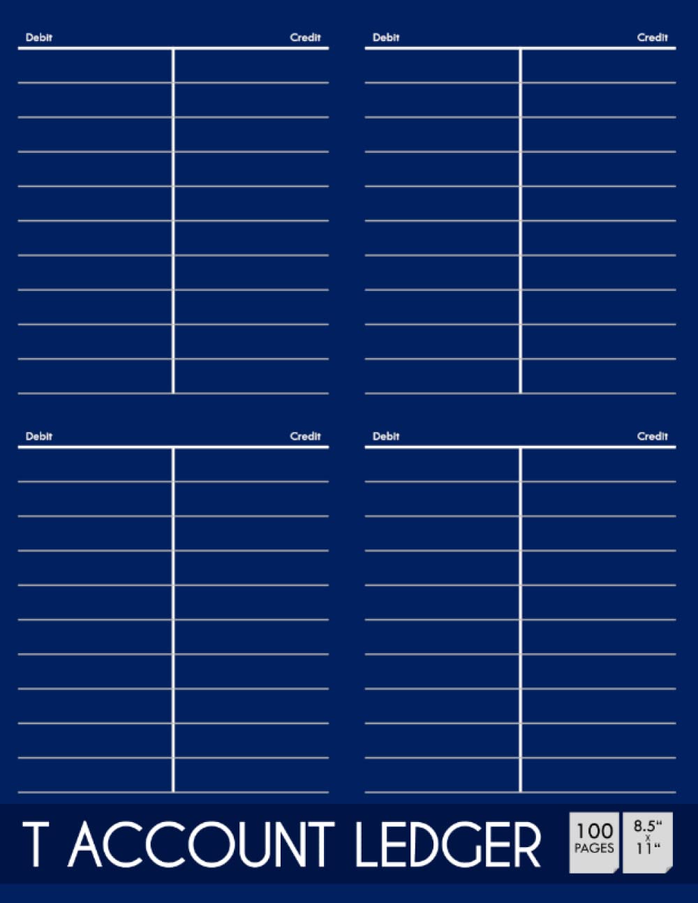 T Account Ledger: T Accounts Paper Notebook - Simple Accounting ...
