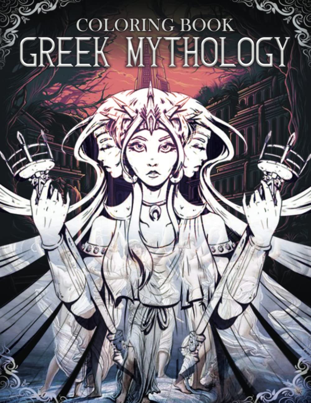Greek Mythology Coloring Book: 30 Illustration Legendary Heroes and ...