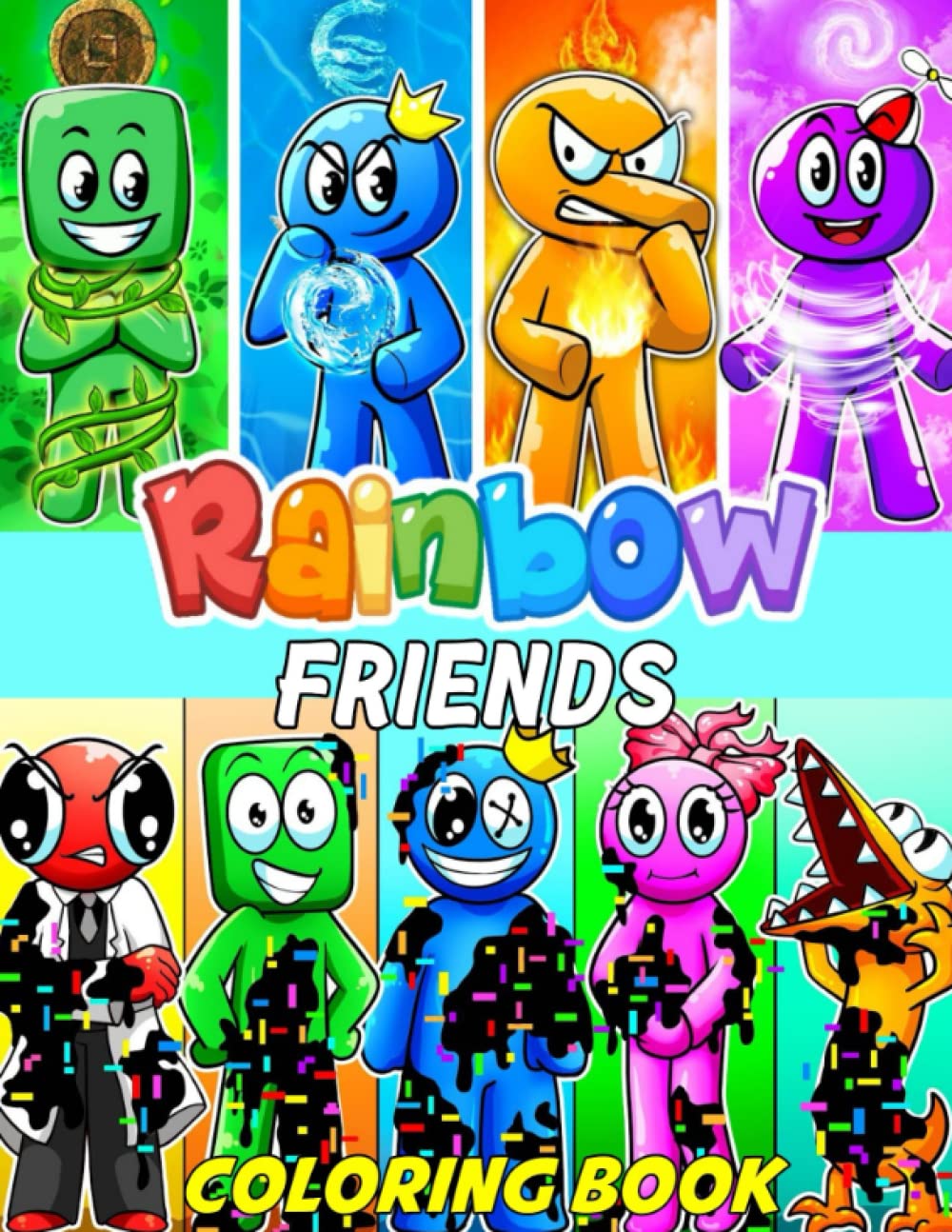 Rainbow Friends Coloring Book: Alphabet Lore. Jumbo Coloring Book For ...