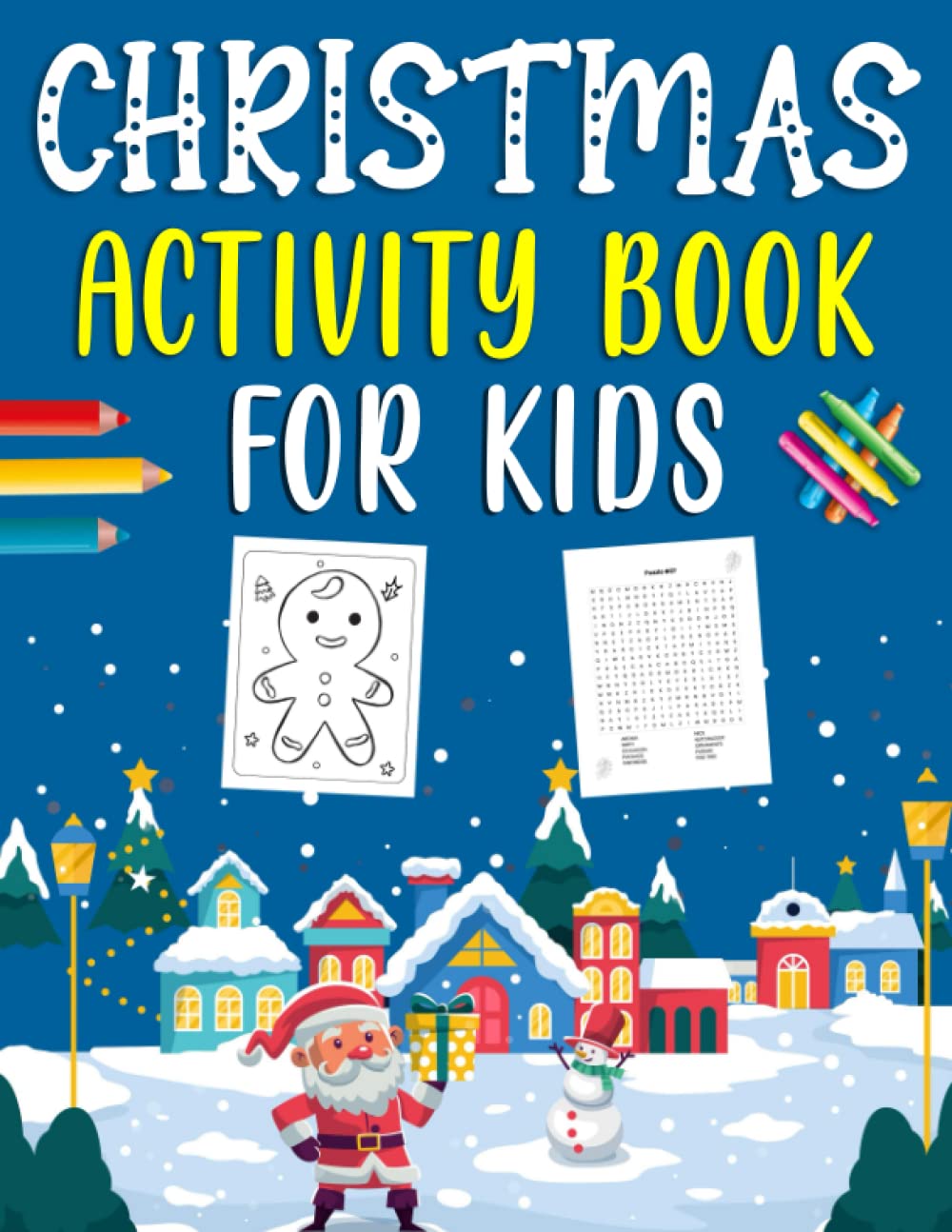 Christmas Activity Book For 6-12 Years Old: Activity Puzzle For Kids ...