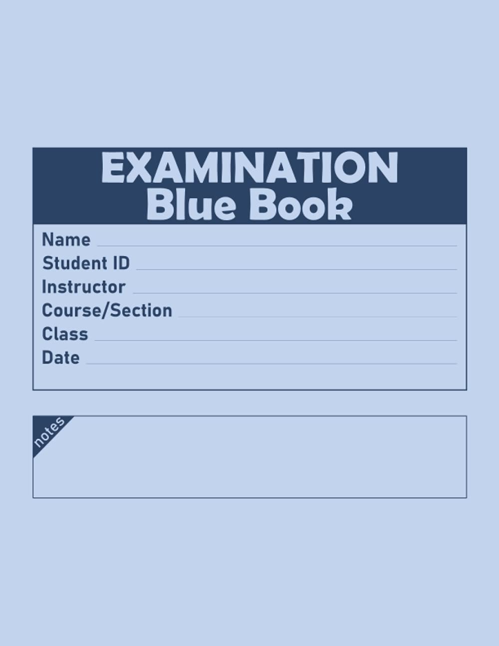 Examination Blue Book: Blue Books For Exams | The Blue Book Examination ...