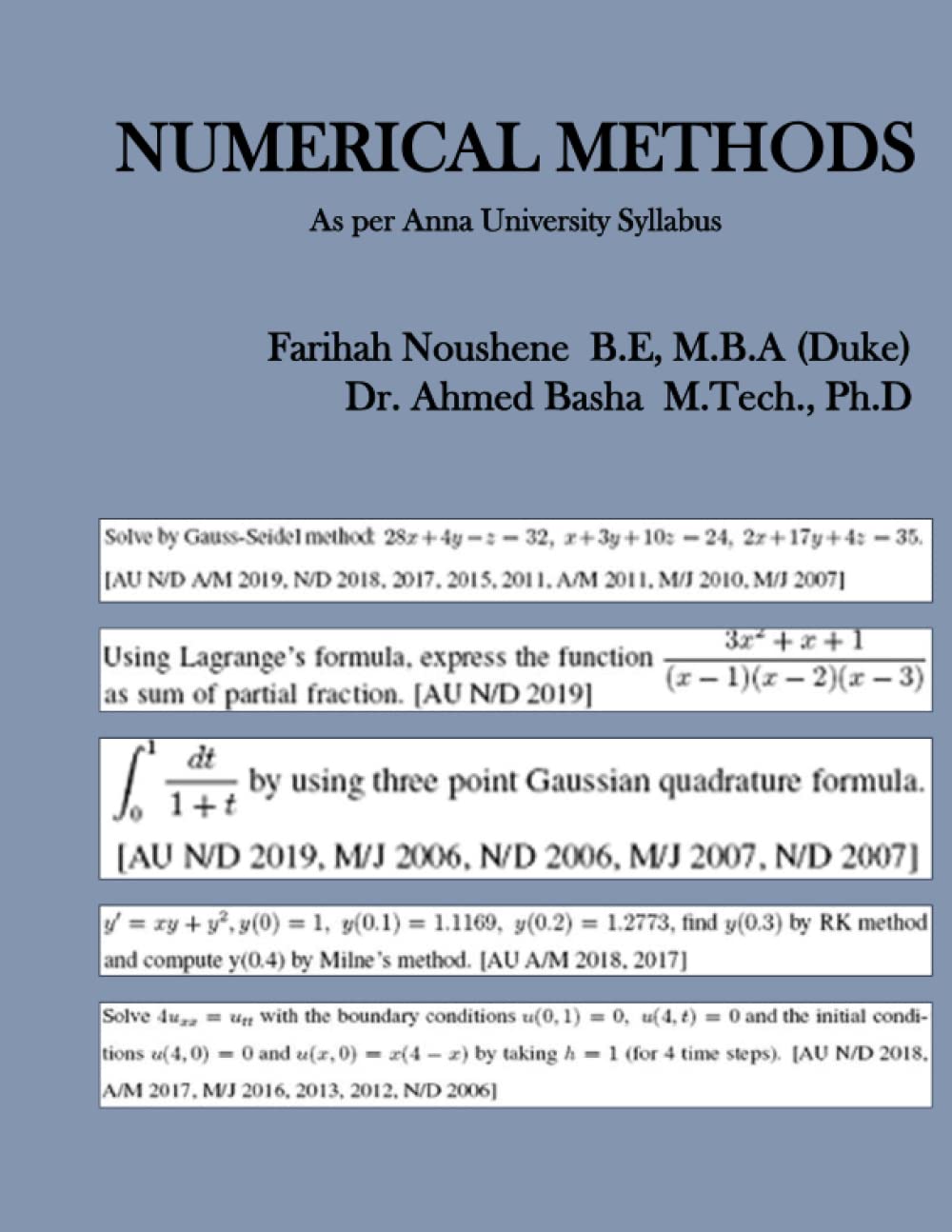 NUMERICAL METHODS by Farihah Noushene | Goodreads