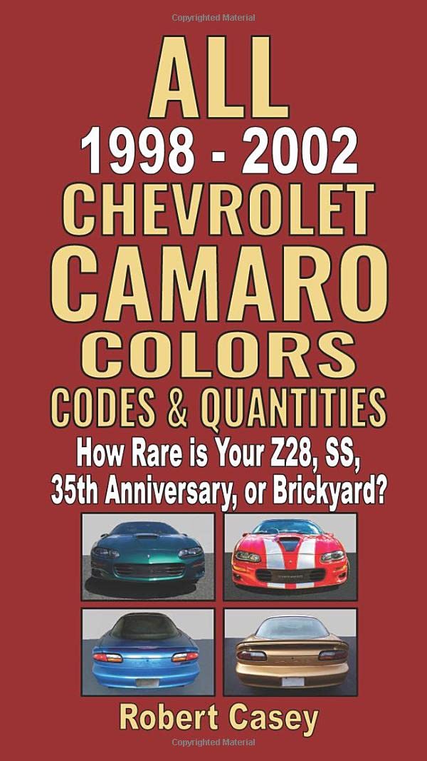 All 1998-2002 Chevrolet Camaro Colors, Codes & Quantities: How Rare is ...