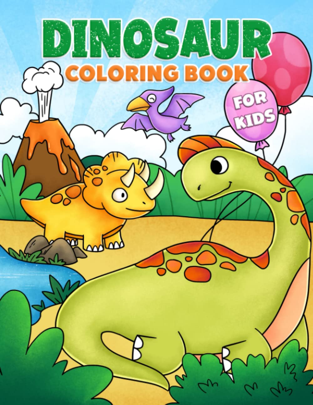 Dinosaur Coloring Book For Kids: Fun And Easy Coloring Book With Many ...