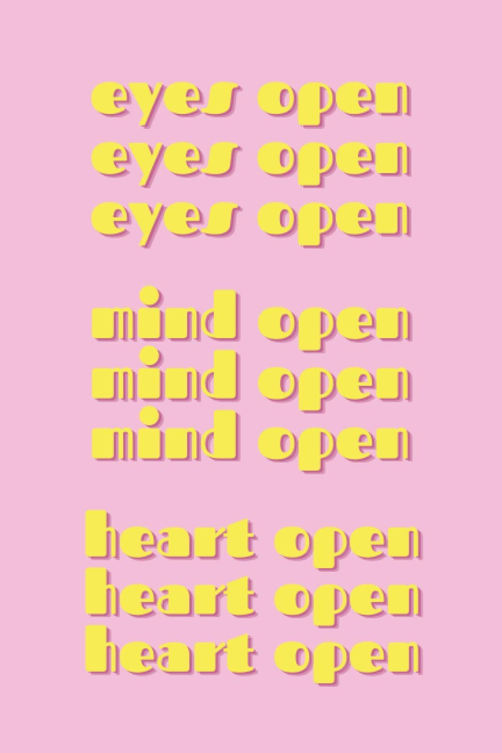 Eyes Open Mind Open Heart Open: Motivational Retro, Vintage Notebook ...
