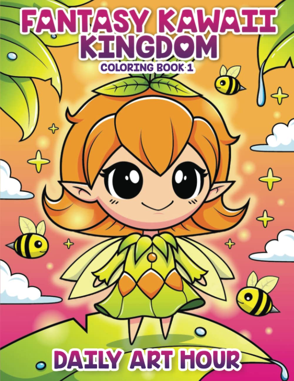 Fantasy Kawaii Kingdom Coloring Book 1: Cute Adorable Pastel Goth ...