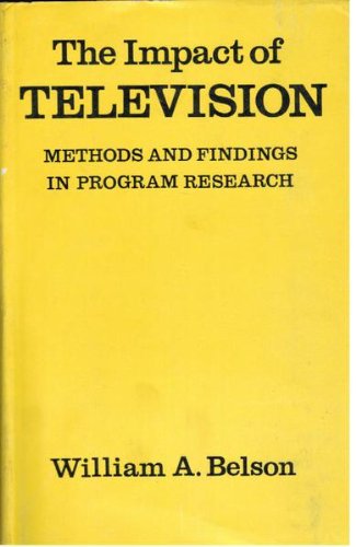 Impact of Television by William: Belson | Goodreads