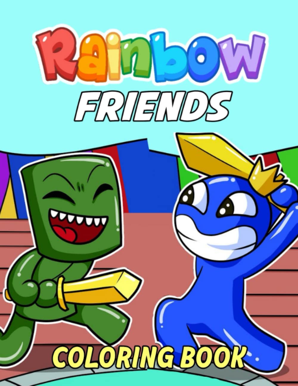 Rainbow Friends Coloring Book: Rainbow Friends. Jumbo Coloring Book For ...