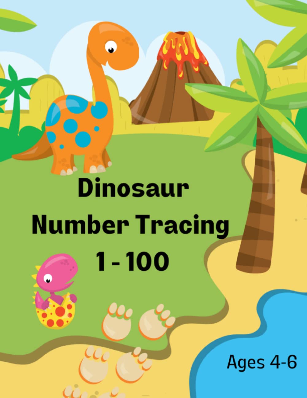 Dinosaur Number Tracing 1 – 100: Practice Workbook for Preschools in 8 ...