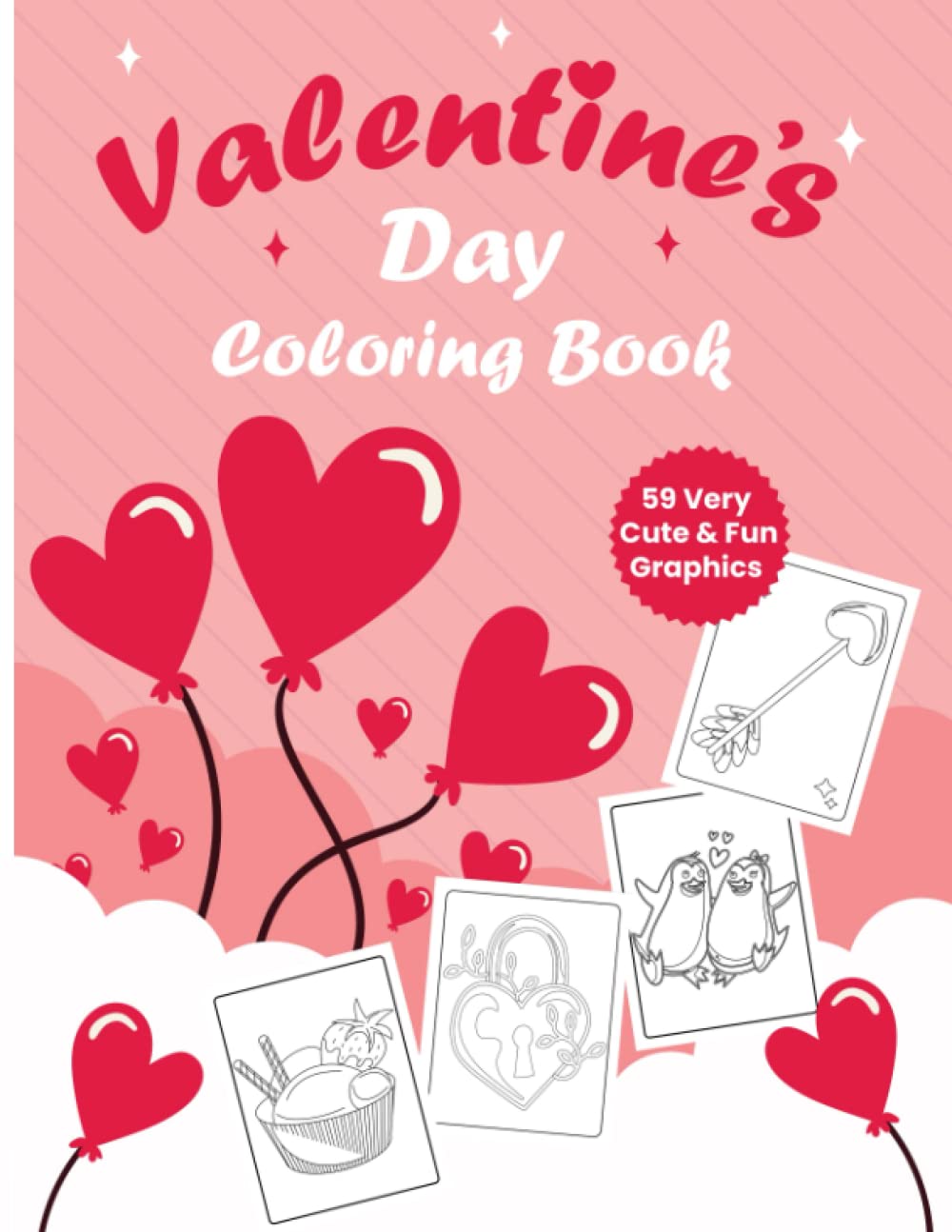 Valentine’s Day Coloring Book For Kids: Cute Valentine's Day Gift ...