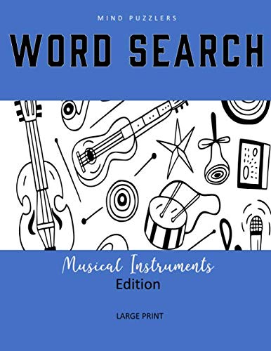 Word Search: Musical Instruments Themed Activity Puzzle Book | Large ...