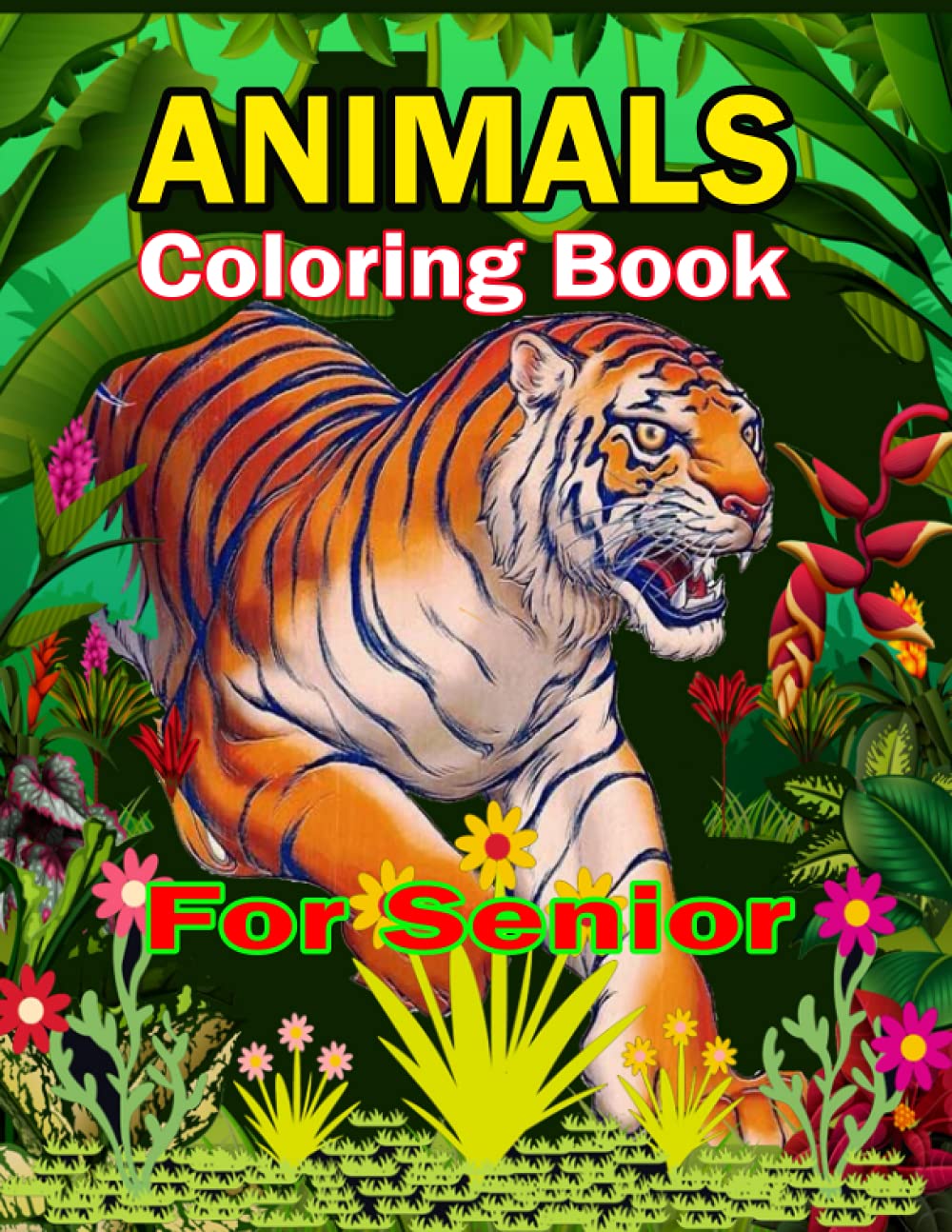 Animals Coloring Book For Senior: An Adult Coloring Book Animals ...