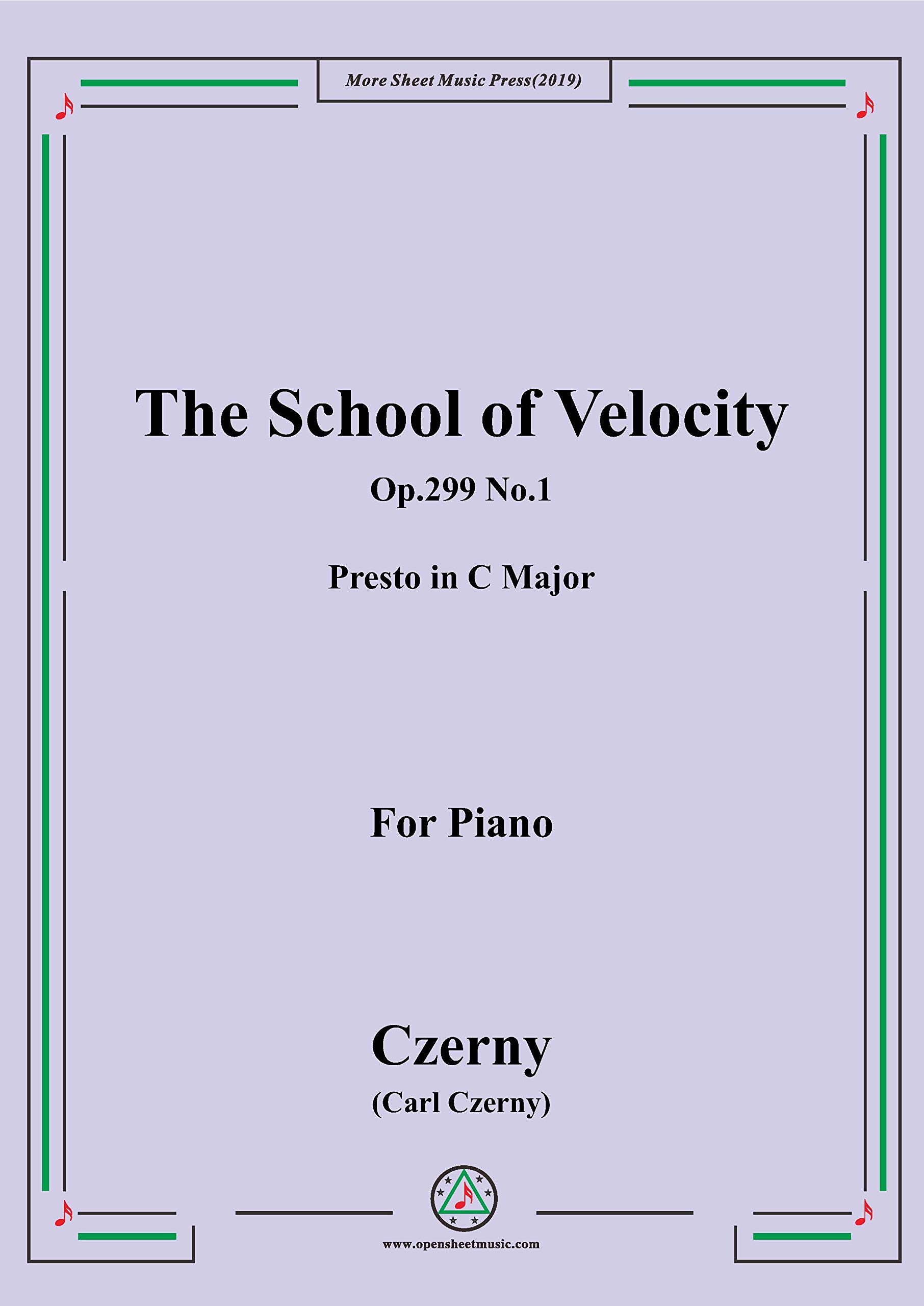 Czerny-The School of Velocity,Op.299 No.1,Presto in C Major,for Piano ...