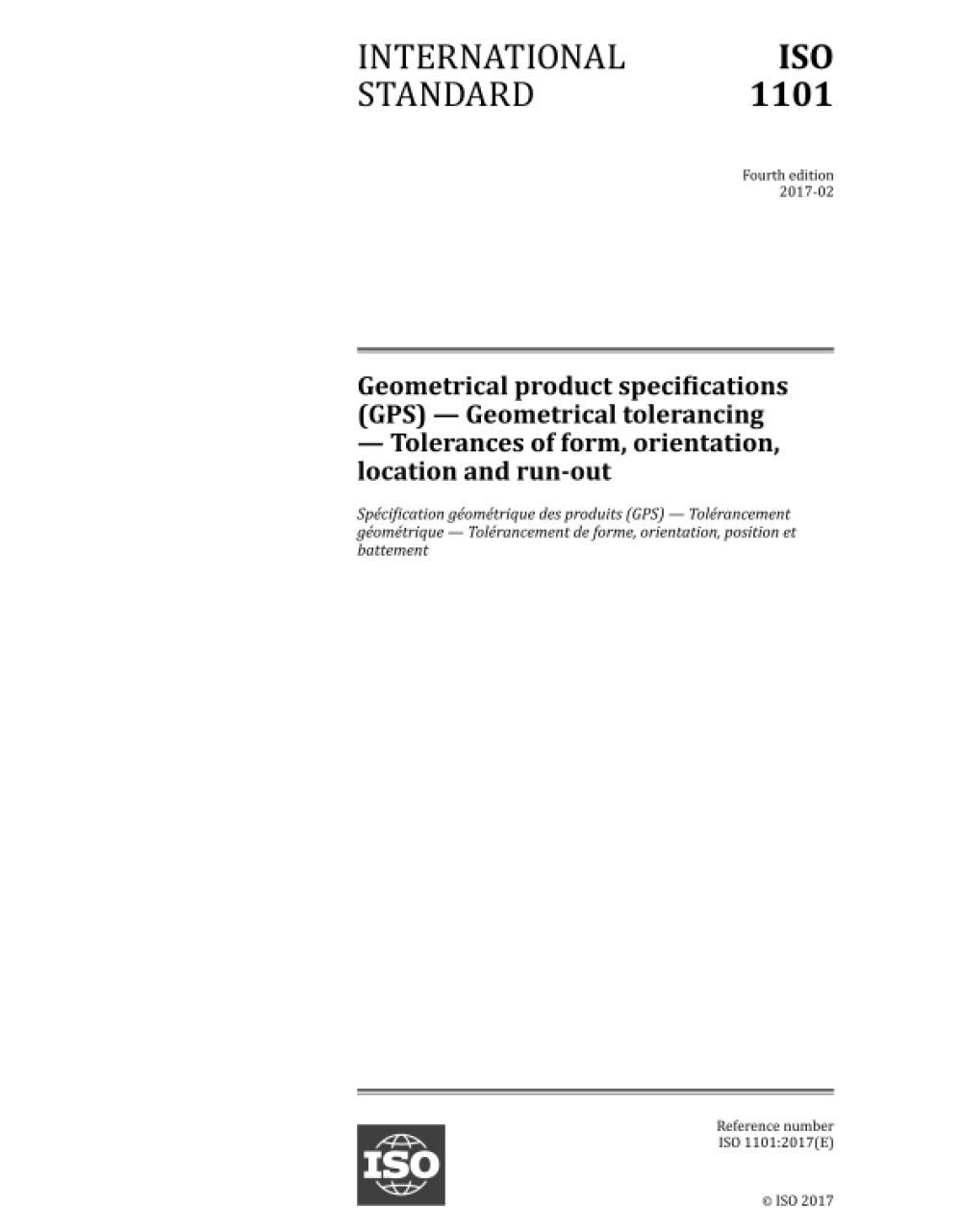 ISO 1101:2017, Fourth Edition: Geometrical product specifications (GPS ...