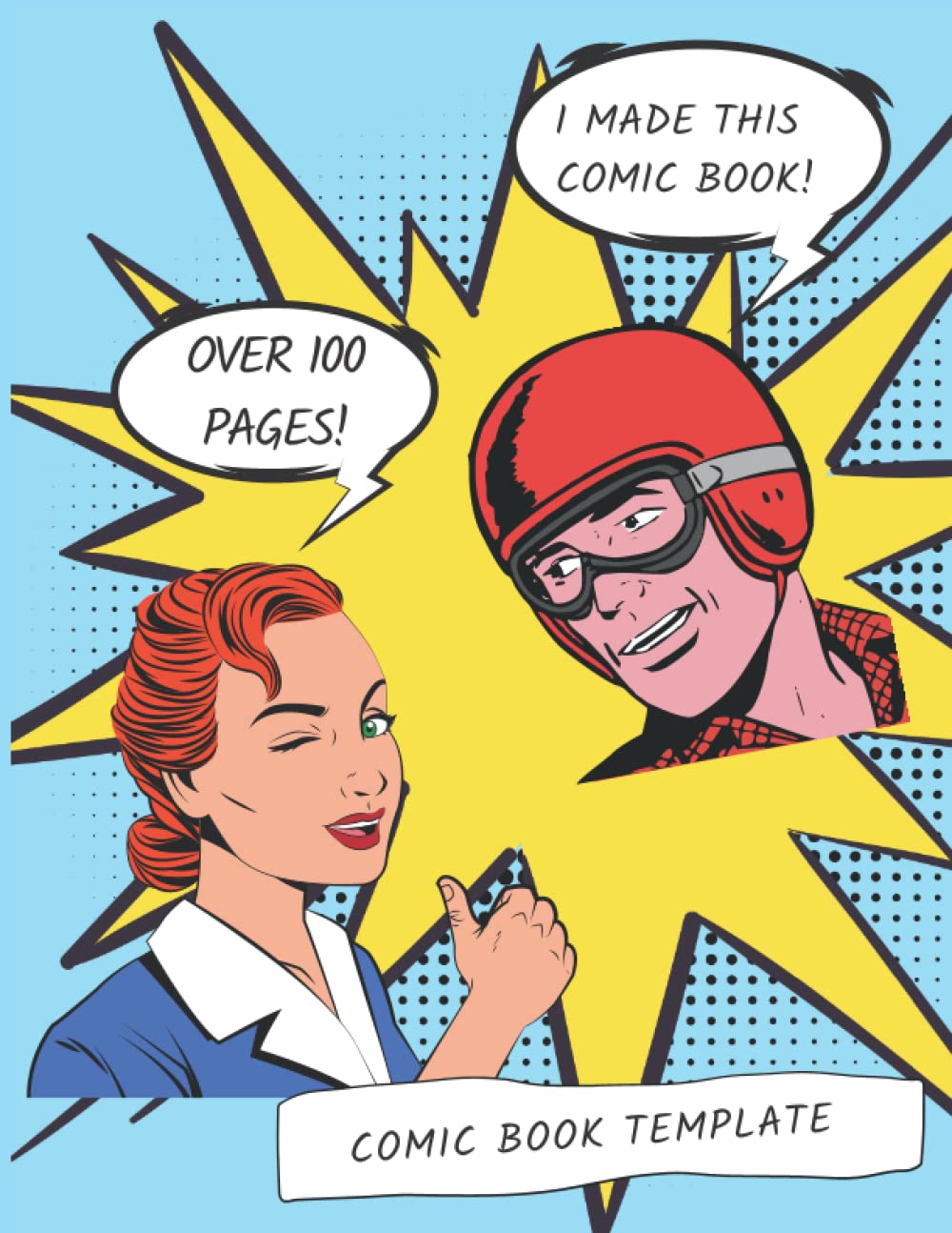Comic Book Template: Blank Comic Book Draw Your Own Comics by ...